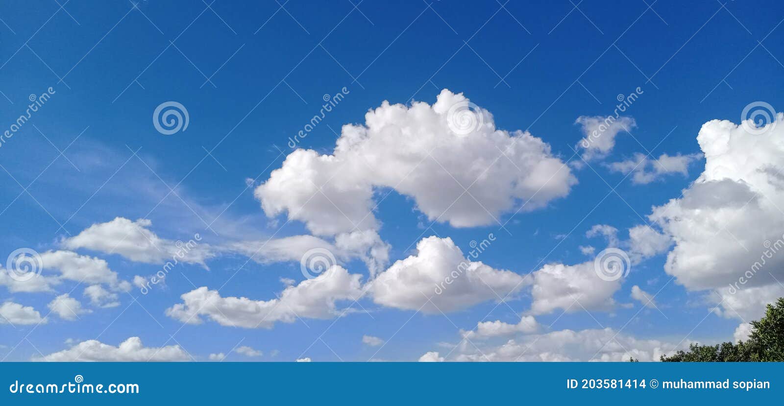 A Collection of Pretty Clouds in the Blue Skyï¿¼ Stock Photo - Image of ...