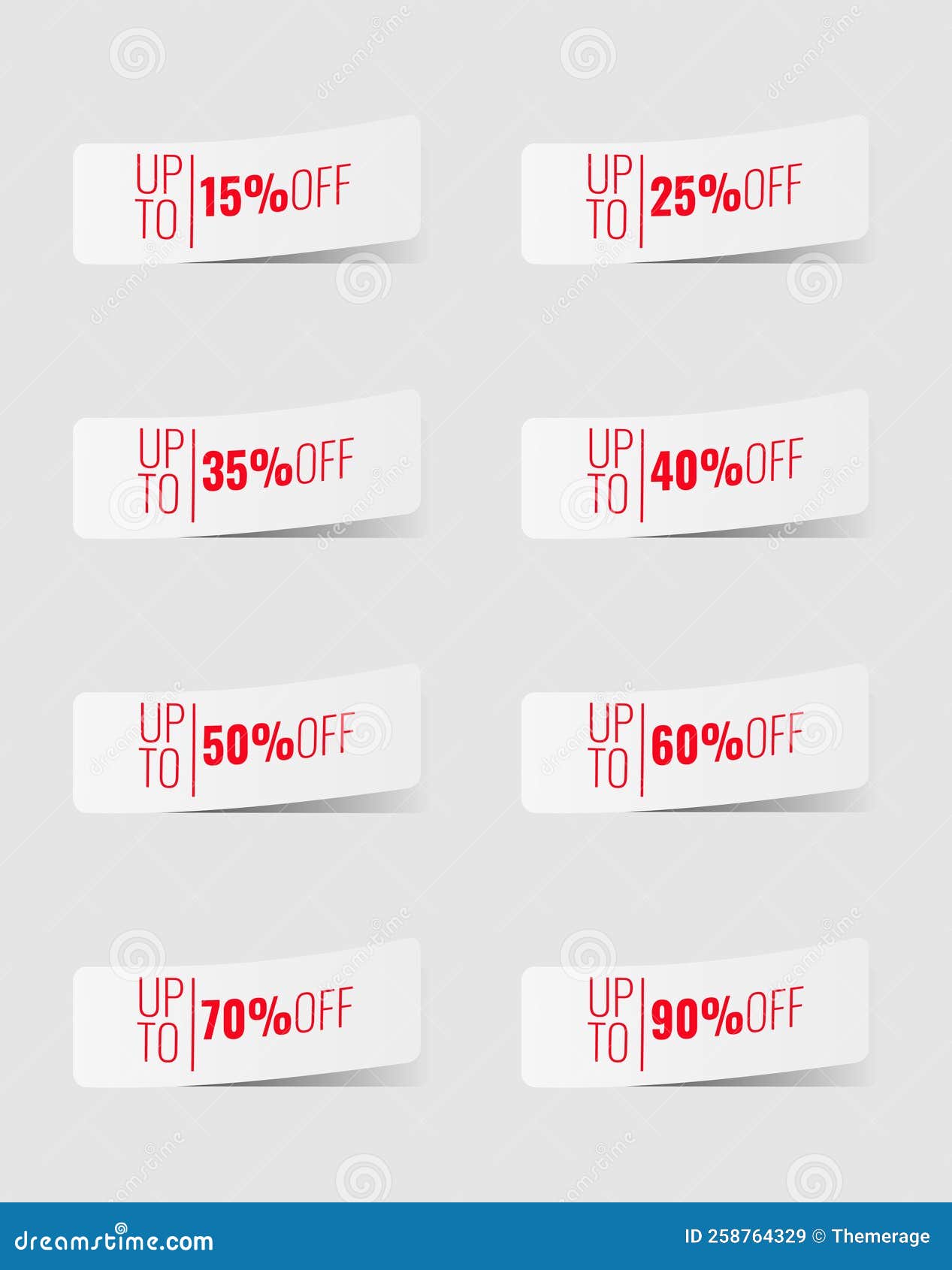 Collection of Price Tags with Discounts Illustration Stock Vector ...