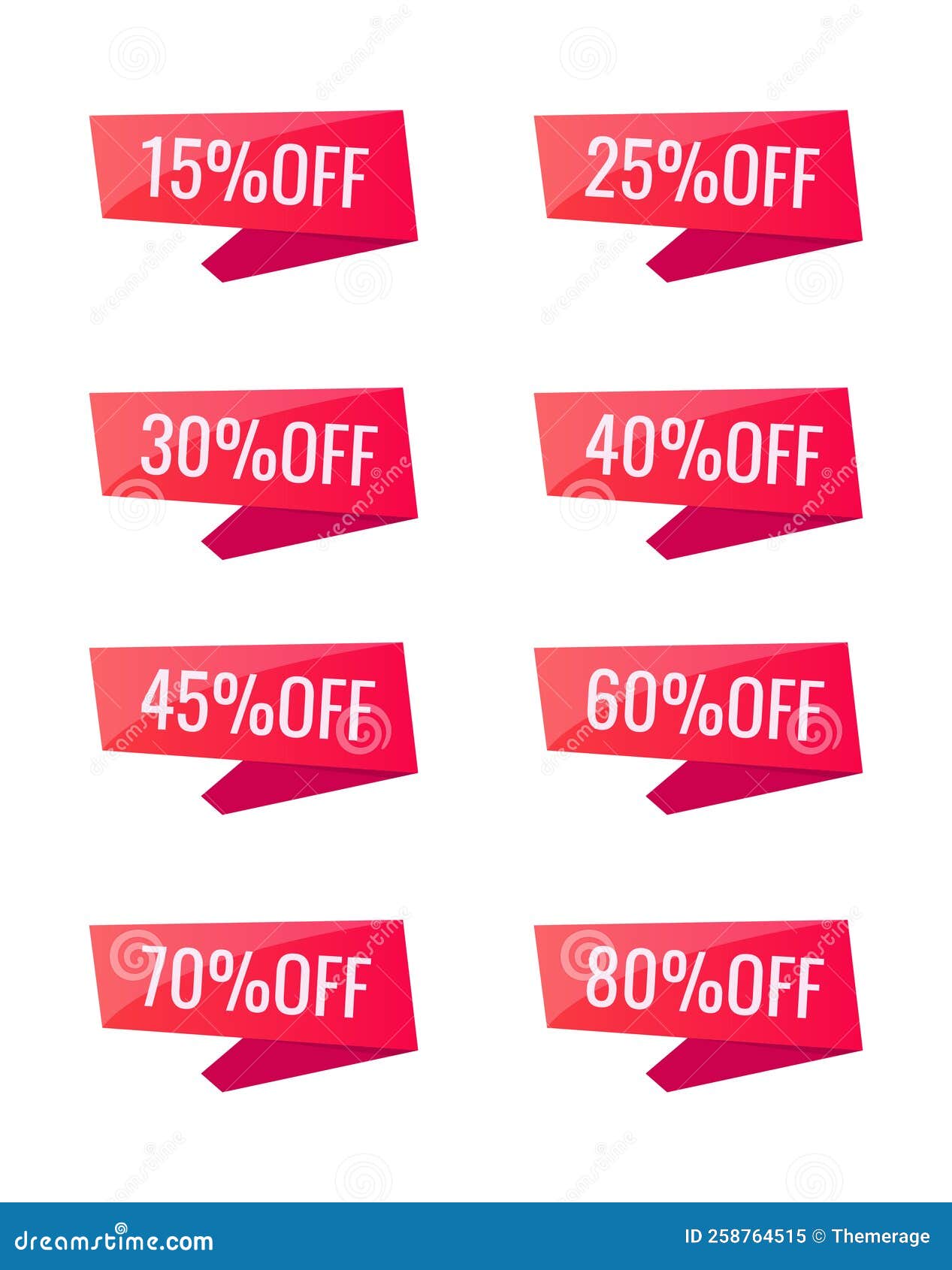 Collection of Price Tags with Discounts from Stock Vector ...