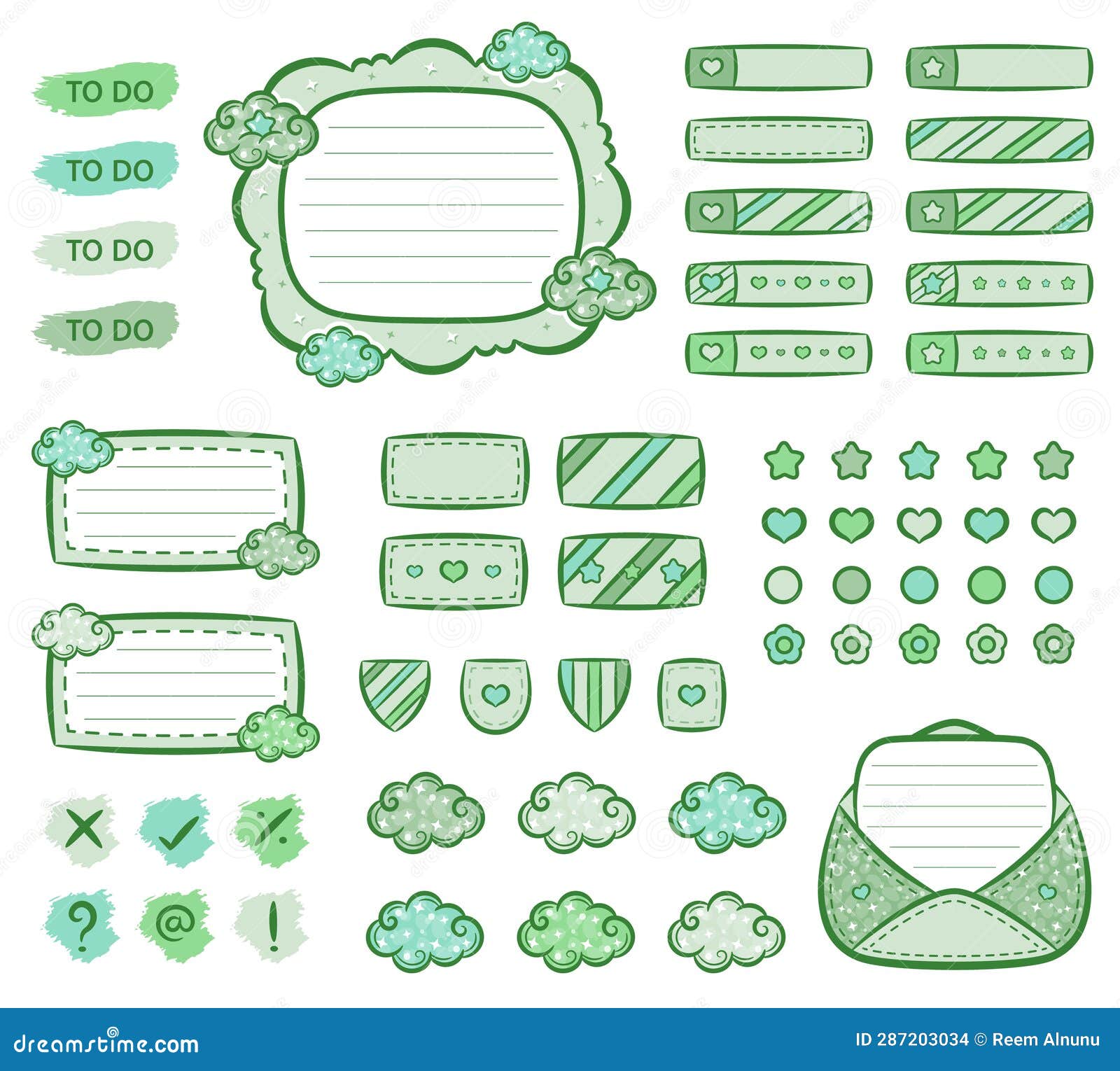 Collection of Printable Frame Notes with Stickers Planners and Notes ...