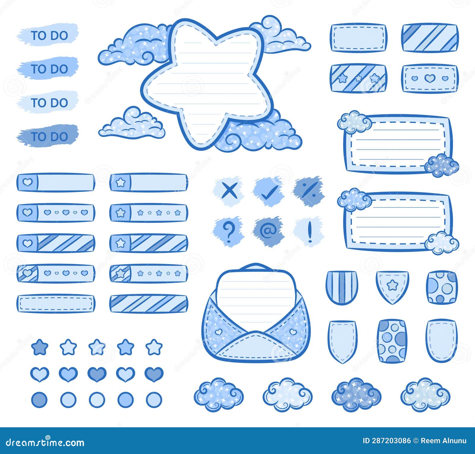 Collection of Printable Frame Notes with Stickers Planners and Notes ...