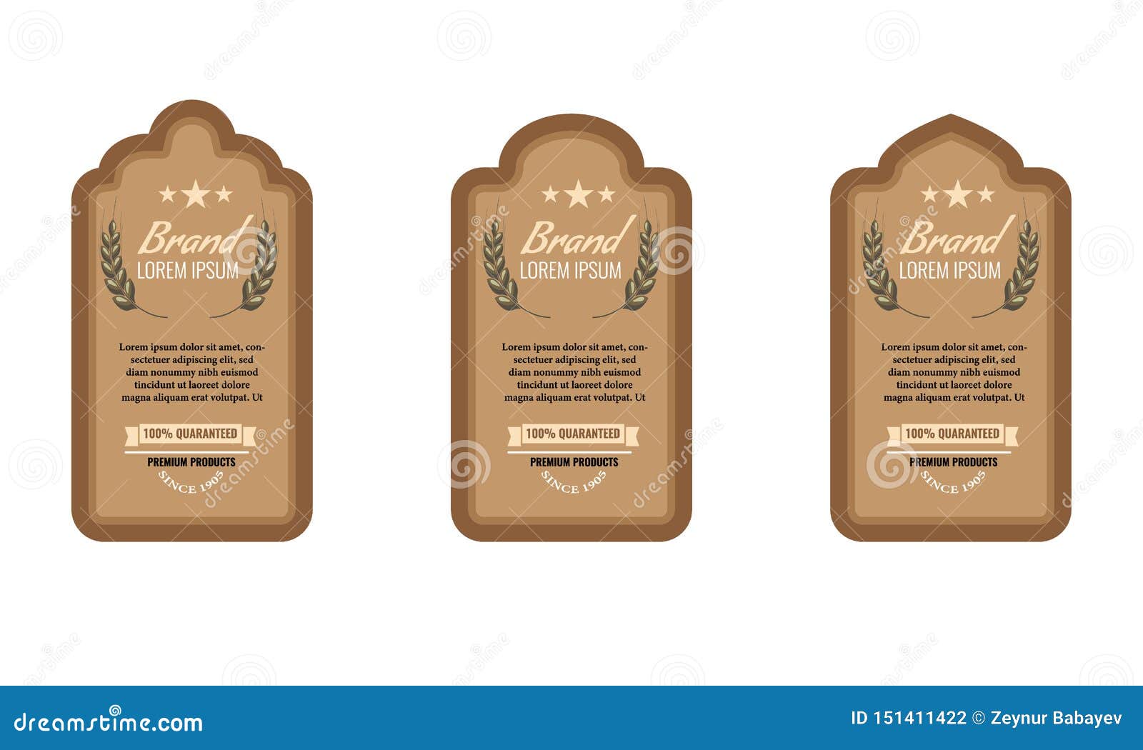 Collection of Printable Label Badges Template. Vector Illustration ...