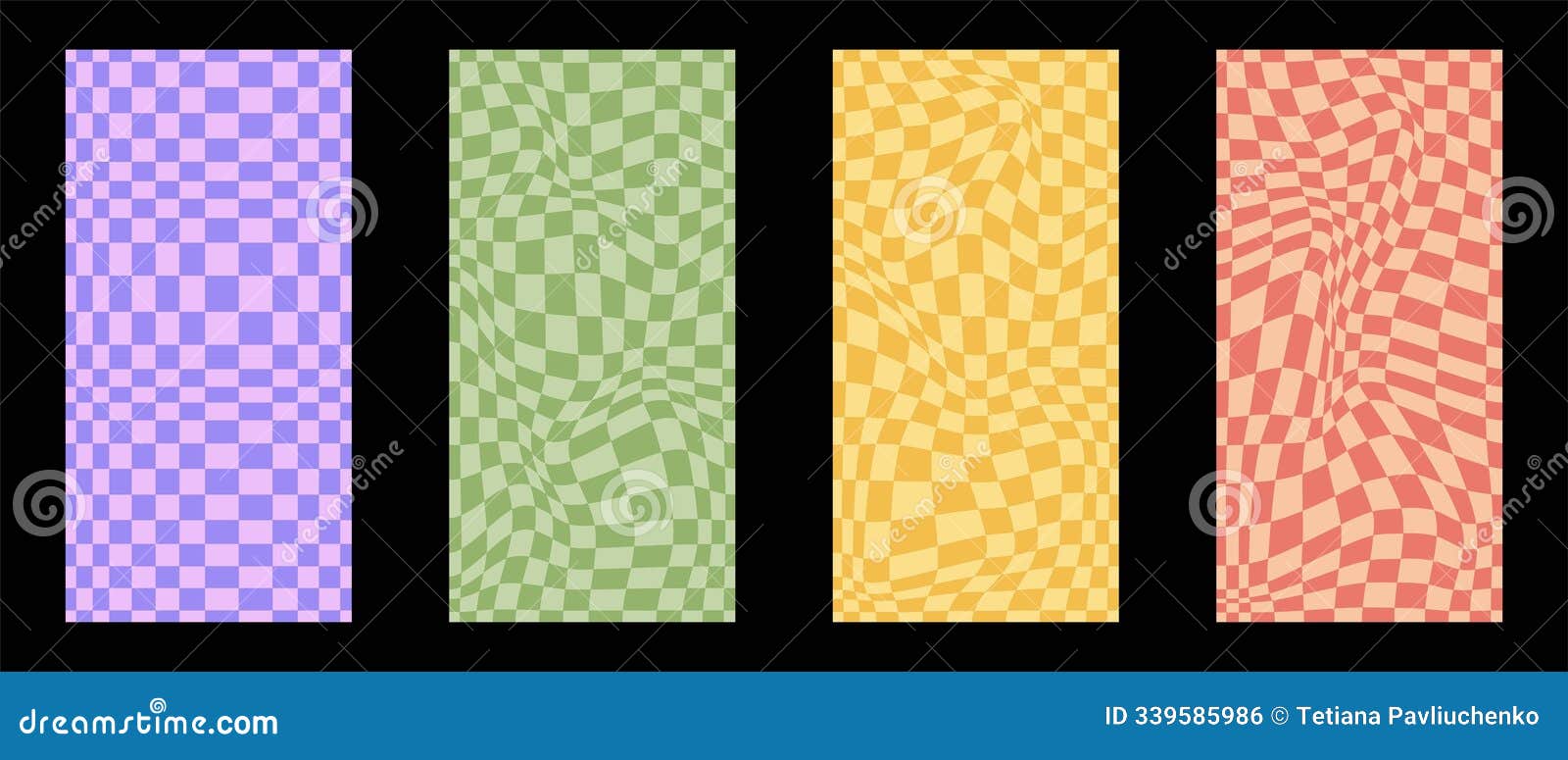 Psychedelic Checkerboard Poster Stock Illustration - Illustration of ...