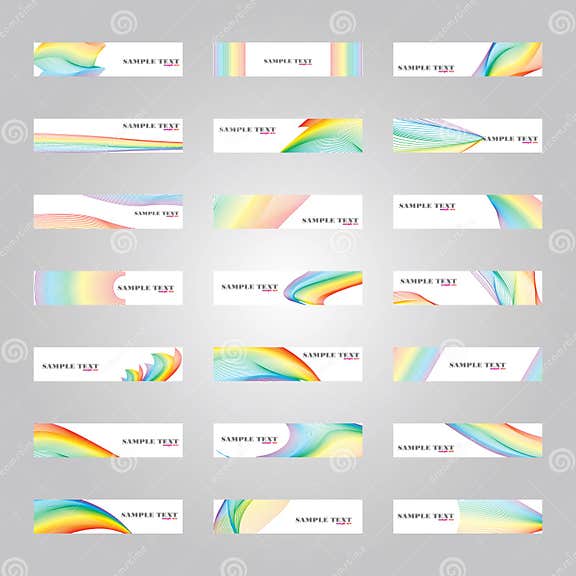 Collection of Rainbow Banners. Vector Illustration Decorative Design ...