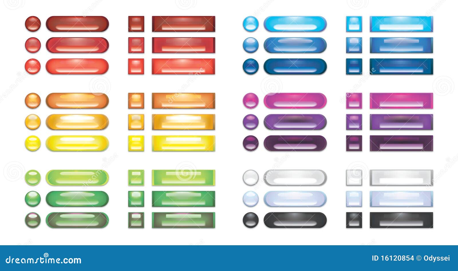 Rainbow Gel Blank Buttons Royalty-Free Stock Photography ...