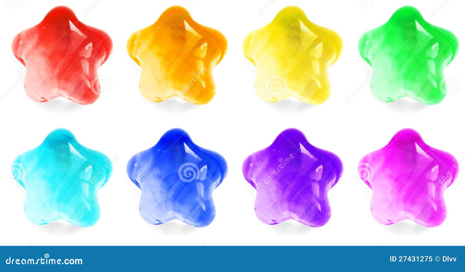 Collection of Rainbow Color Glass Stars Stock Image - Image of star ...