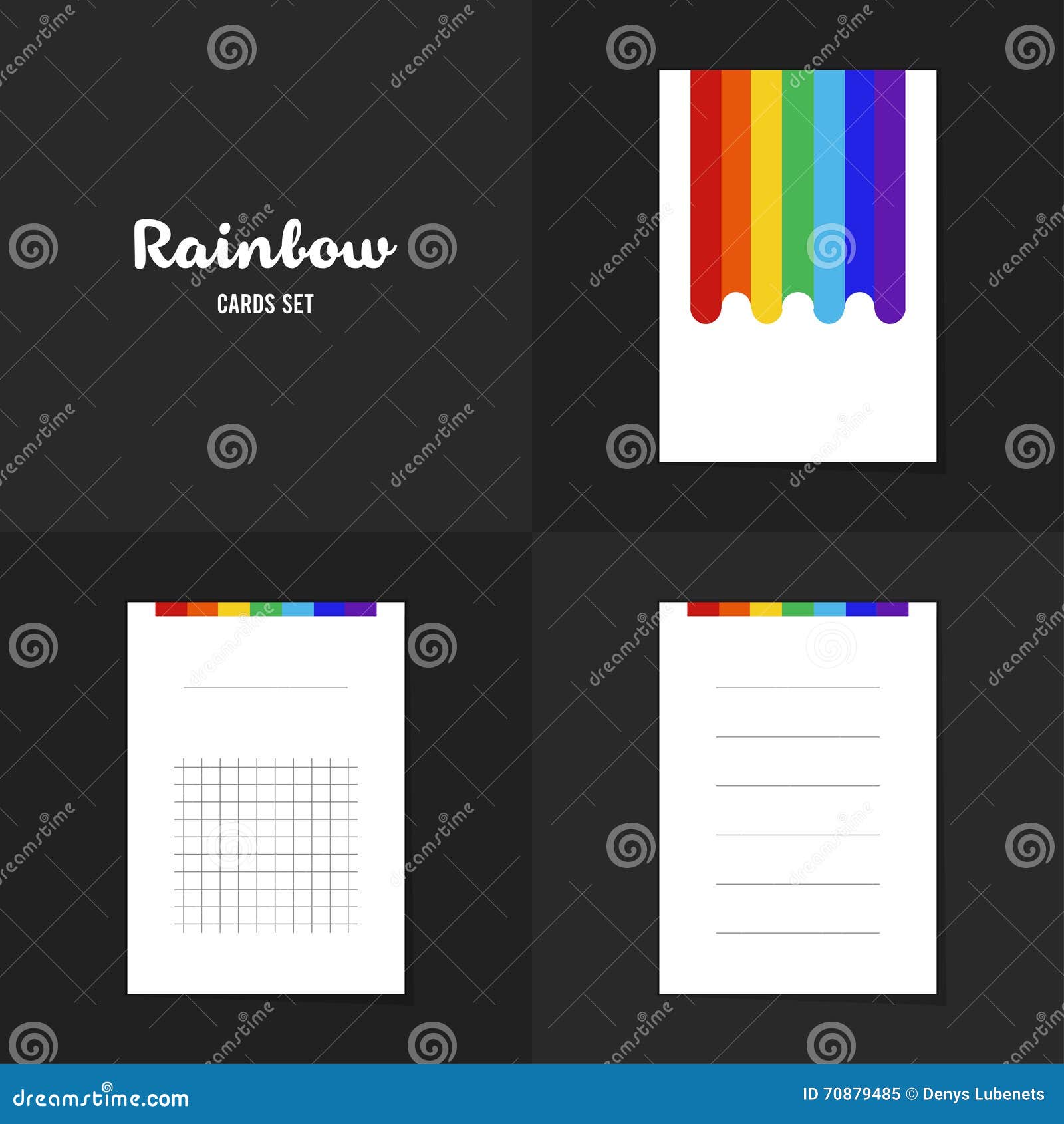 Collection Rainbow Notebooks Stock Vector - Illustration of frame, list ...
