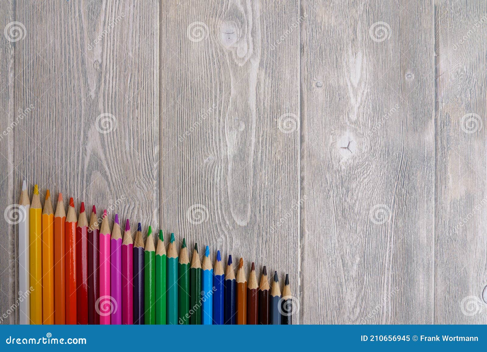Collection of Rainbow Spectrum Color Crayons Stock Image - Image of ...