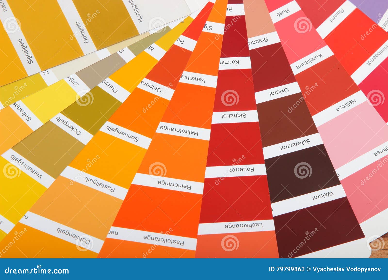 Collection of Ral Colours on Wooden Background Stock Image - Image of ...