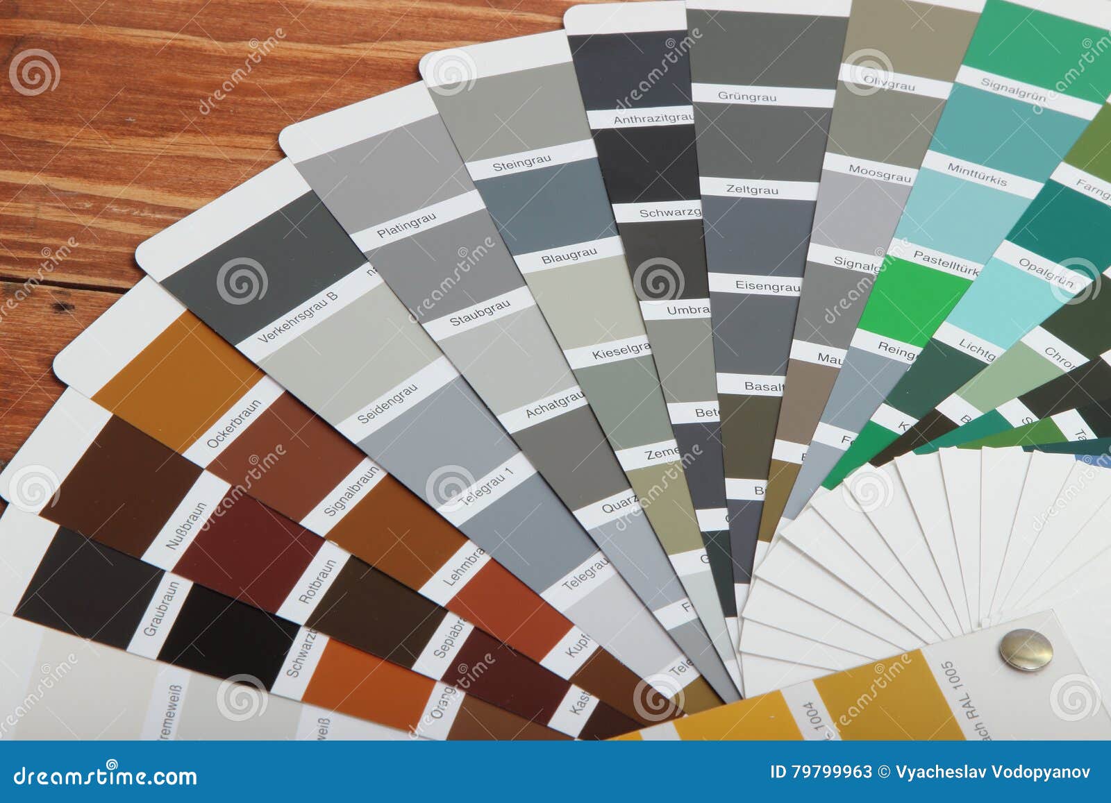Collection of Ral Colours on Wooden Background Stock Image - Image of ...
