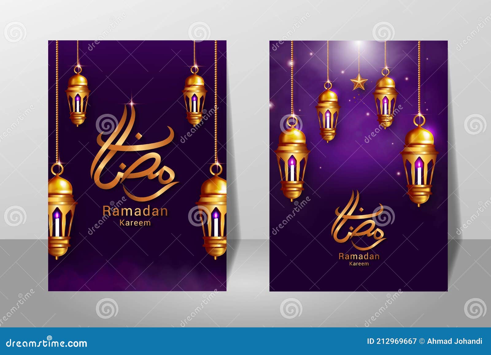 Collection of Ramadan Poster Design Illustration Stock Vector ...