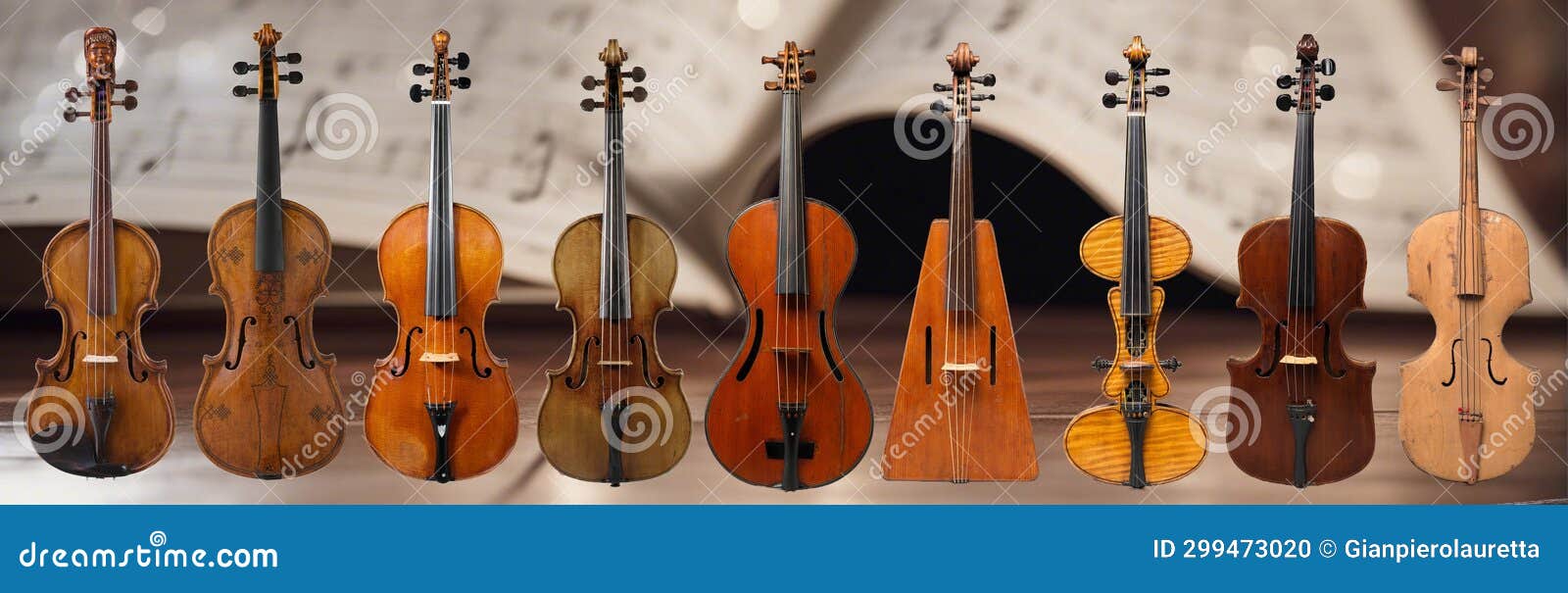 A Collection of Rare and Precious Violins Stock Photo - Image of music ...