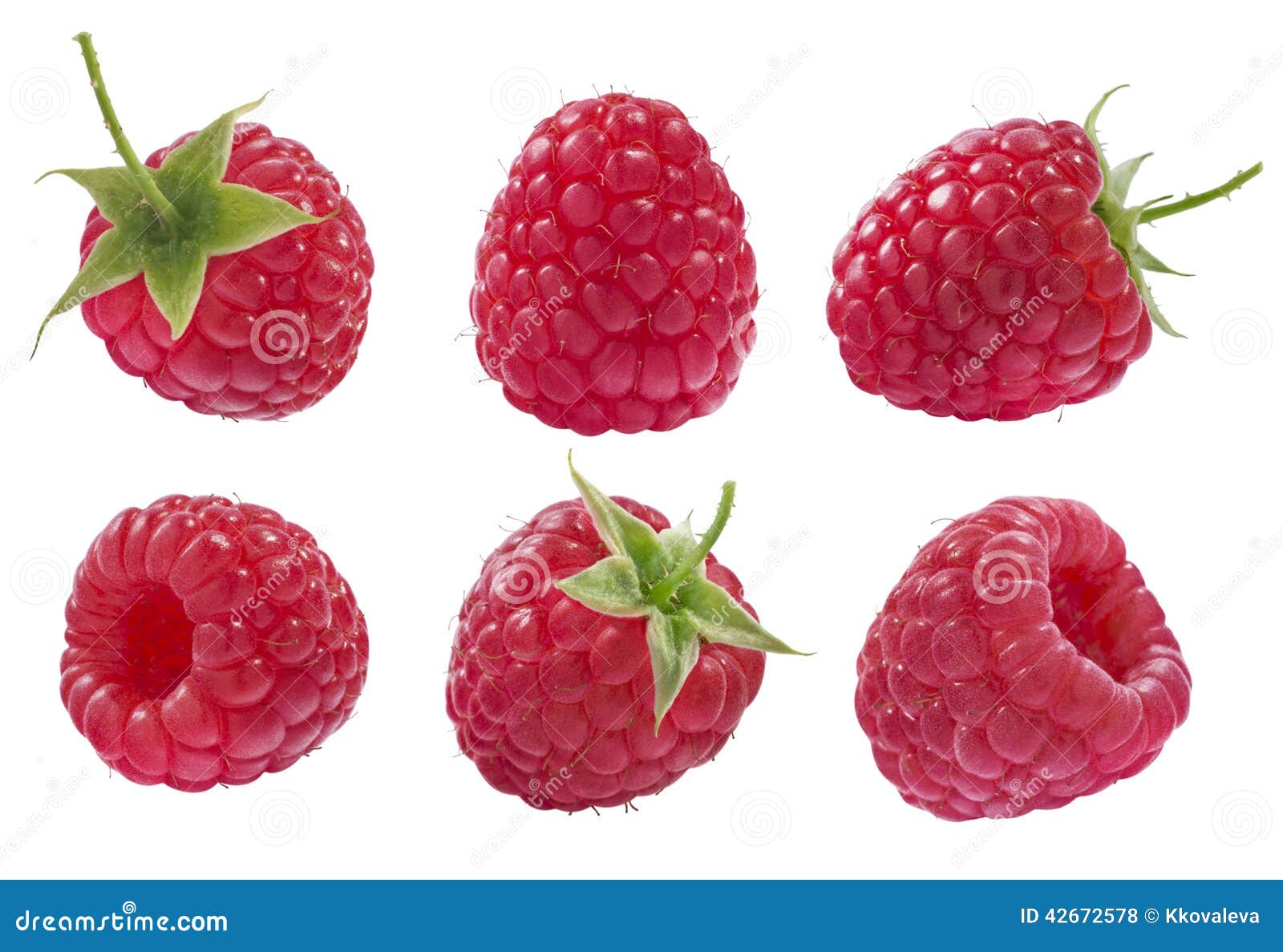 Collection of Raspberry Isolated on White Background Stock Photo ...