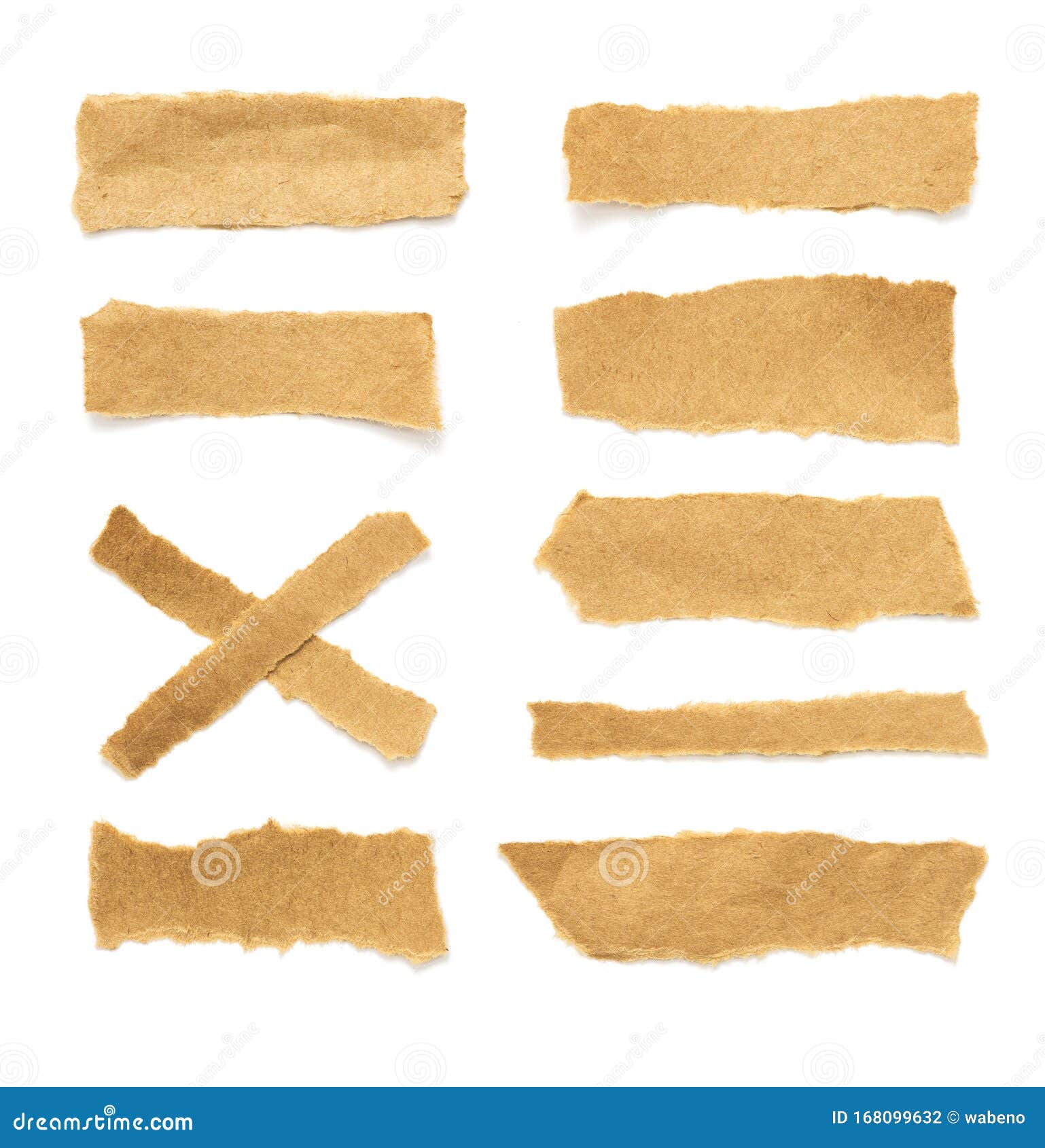 Collection Real Brown Paper Torn or Ripped Pieces of Paper Stock Photo ...