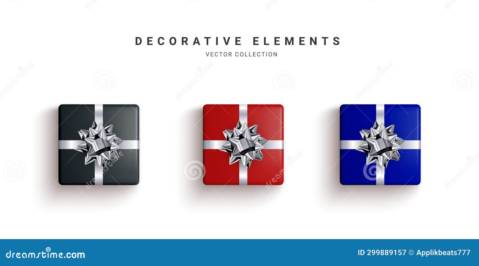 Collection of Realistic Gift Boxes, Decorative Presents Isolated on ...