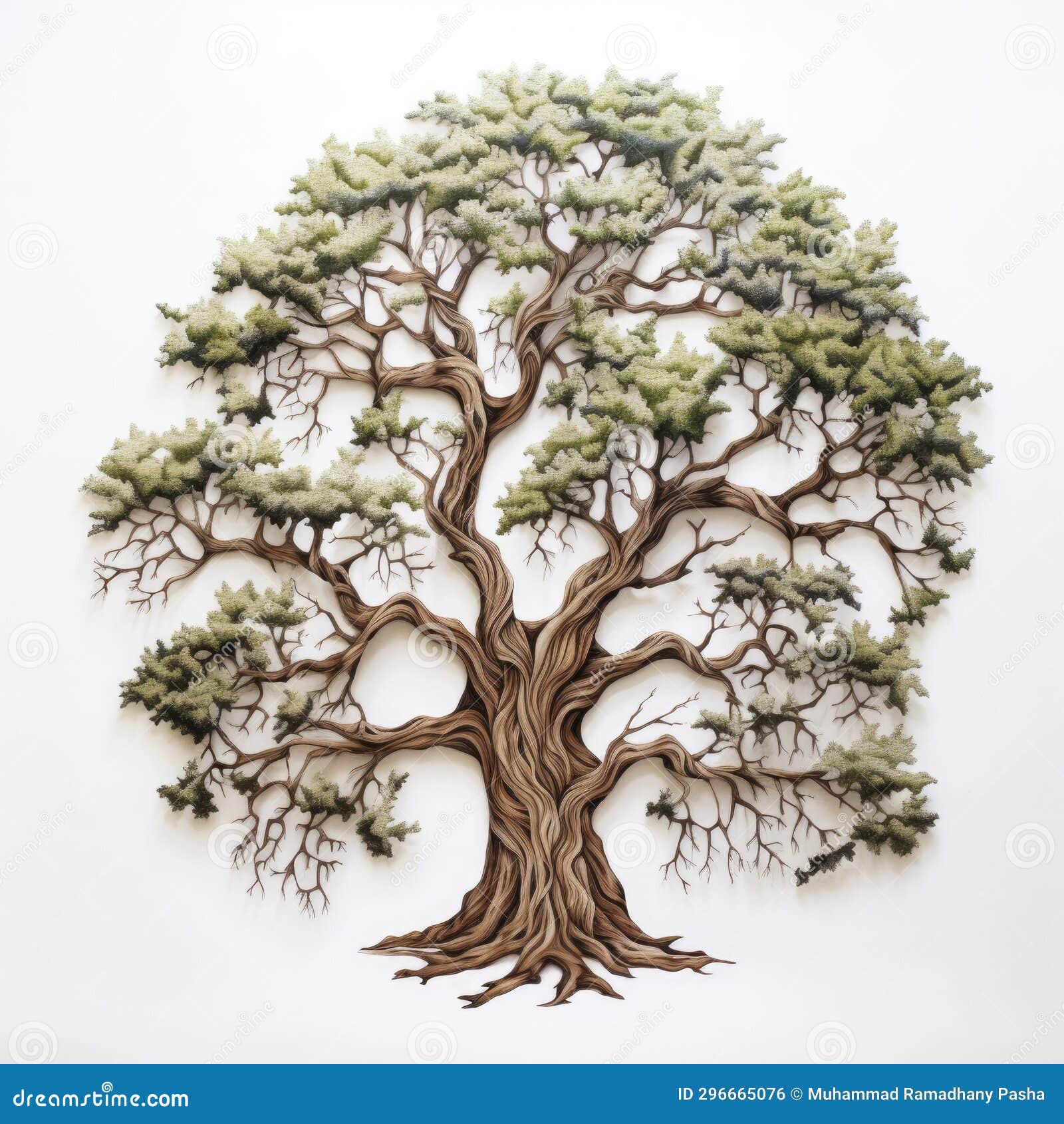 Collection Realistic Trees Isolated on White Background Stock ...