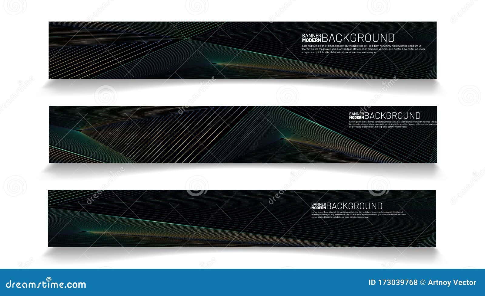 Collection of Rectangular Banners. Abstract Vector Background for Your ...