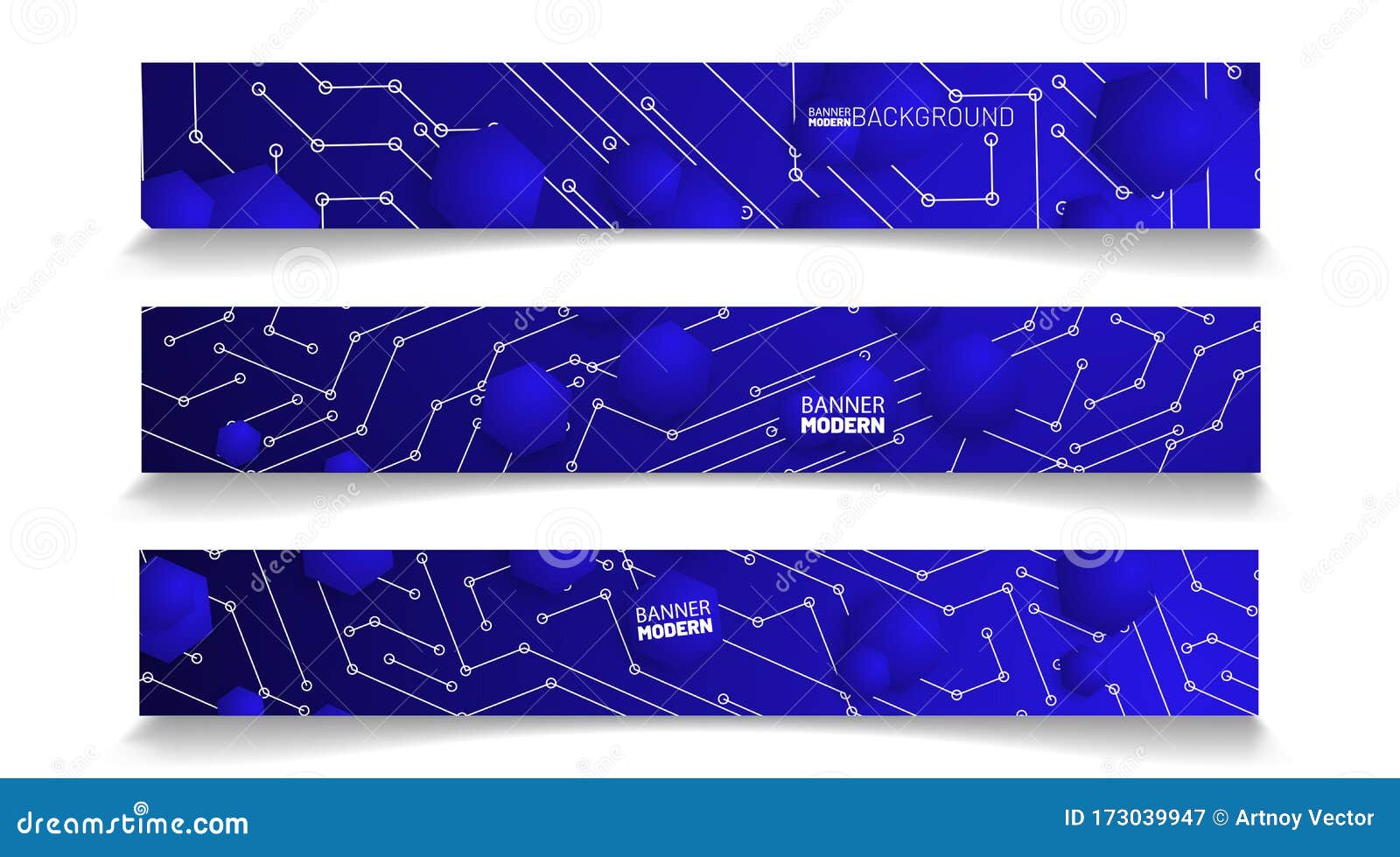 Collection of Rectangular Banners. Abstract Vector Background for Your ...