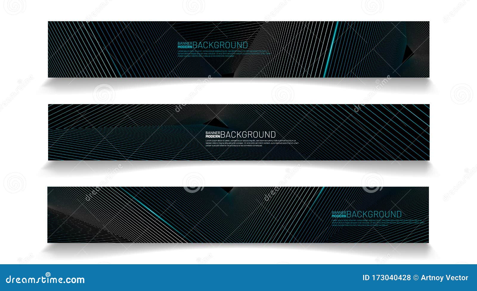 Collection of Rectangular Banners. Abstract Vector Background for Your ...