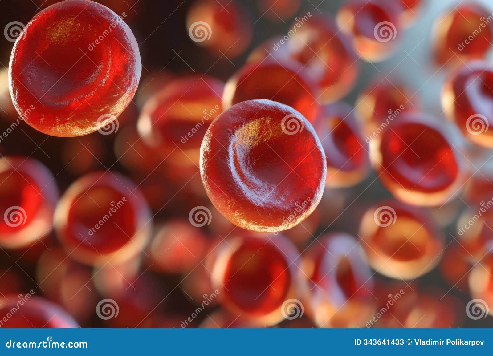 A Collection of Red Blood Cells Suspended in Mid-air Stock Image ...