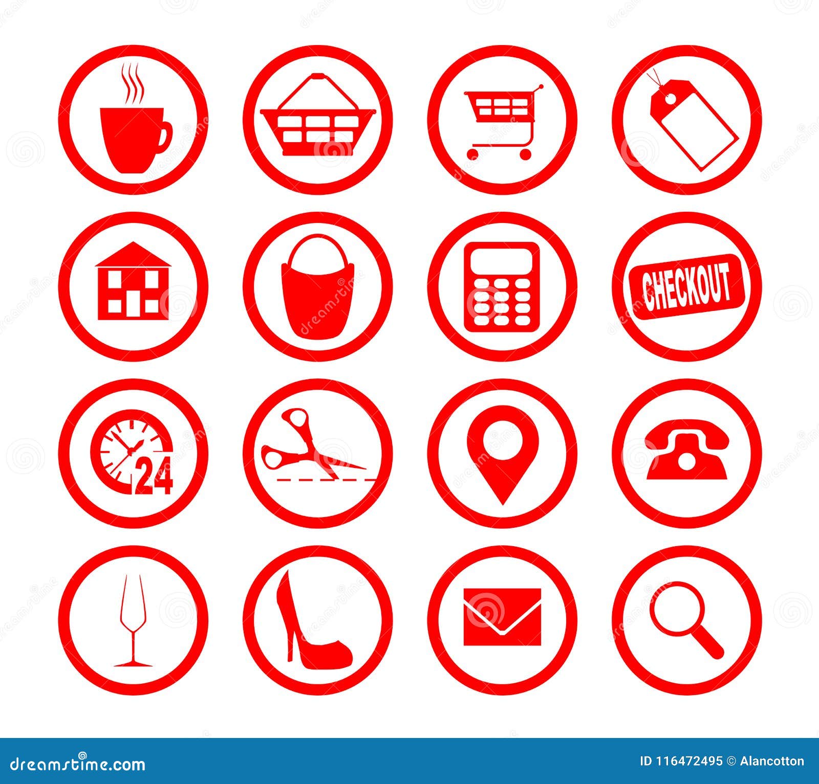 Store Icon Collection stock vector. Illustration of circles - 116472495