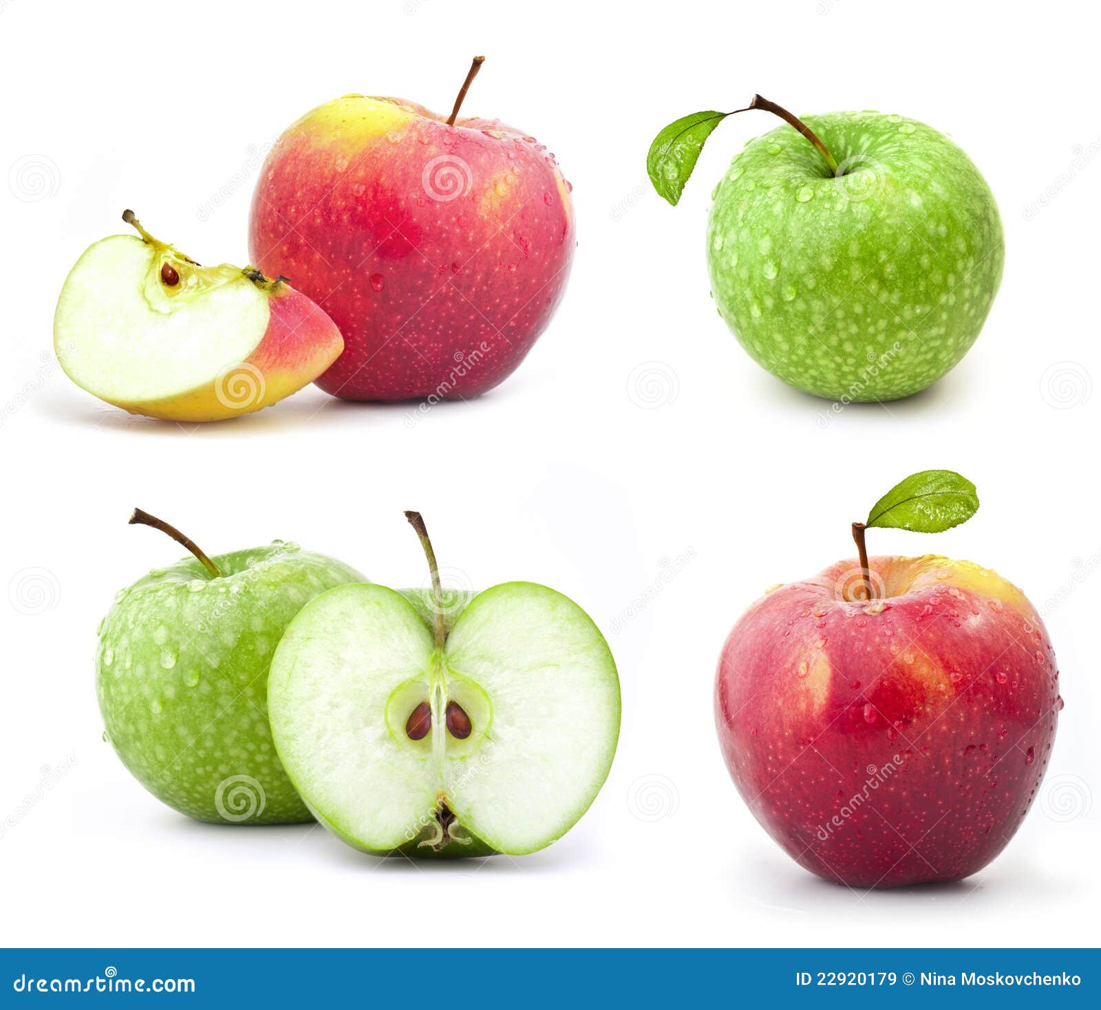 Collection of Red and Green Apples Stock Image - Image of food, autumn ...