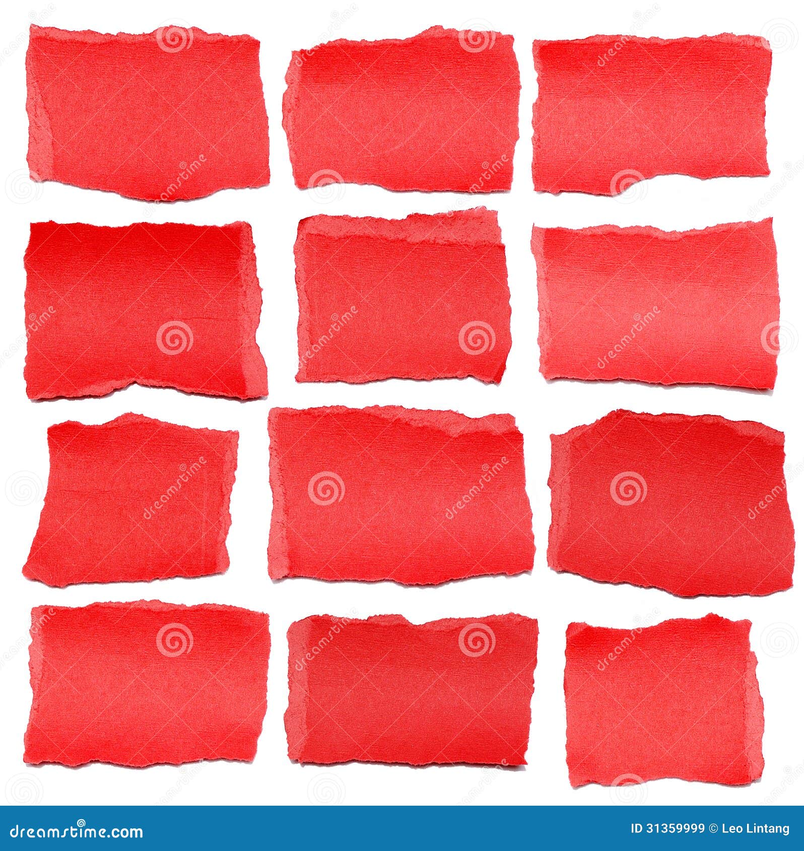 Collection of Red Paper Tears Stock Image - Image of piece, conceptual ...
