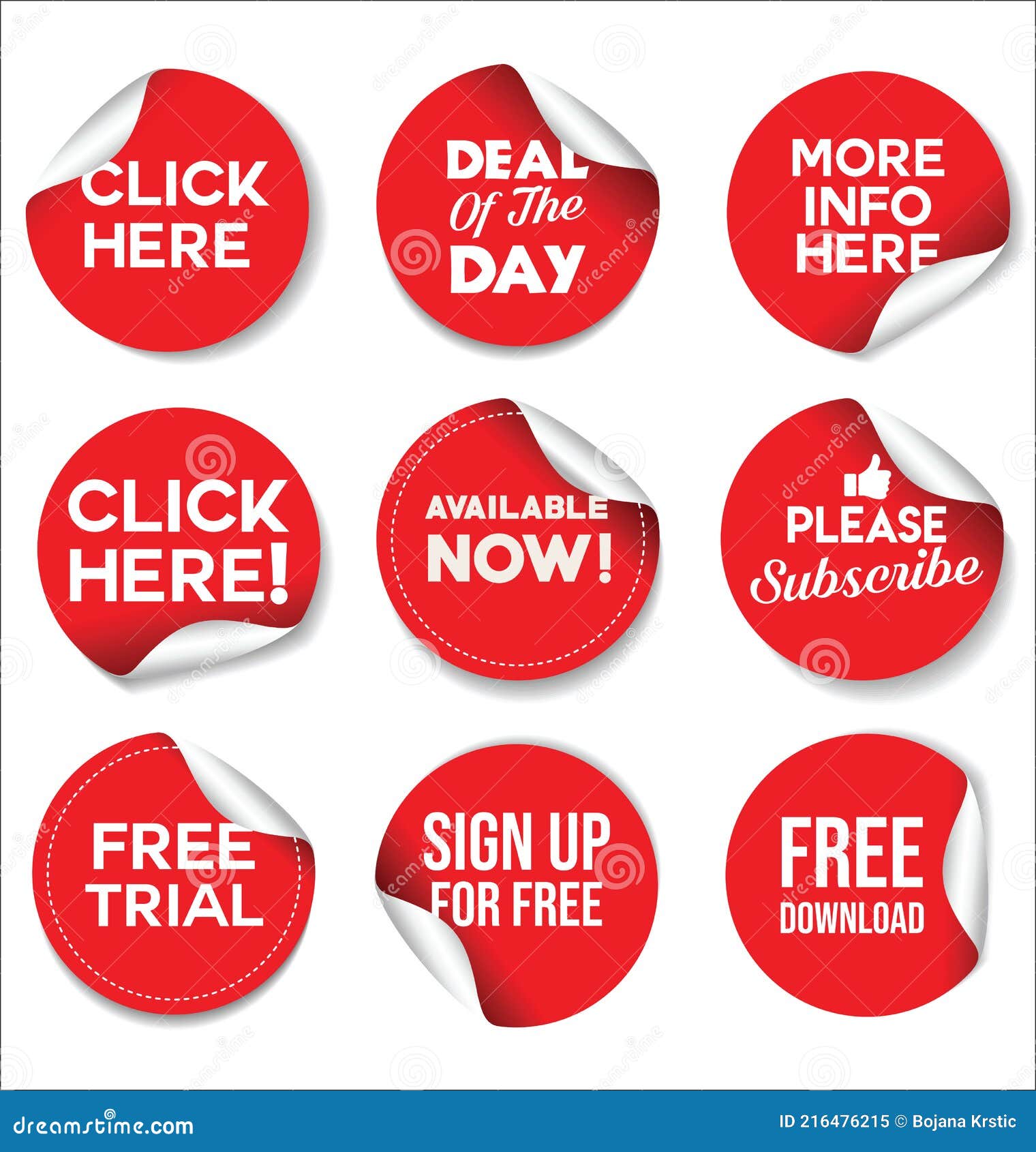 Collection of Red Sale Stickers and Tags Stock Vector - Illustration of ...