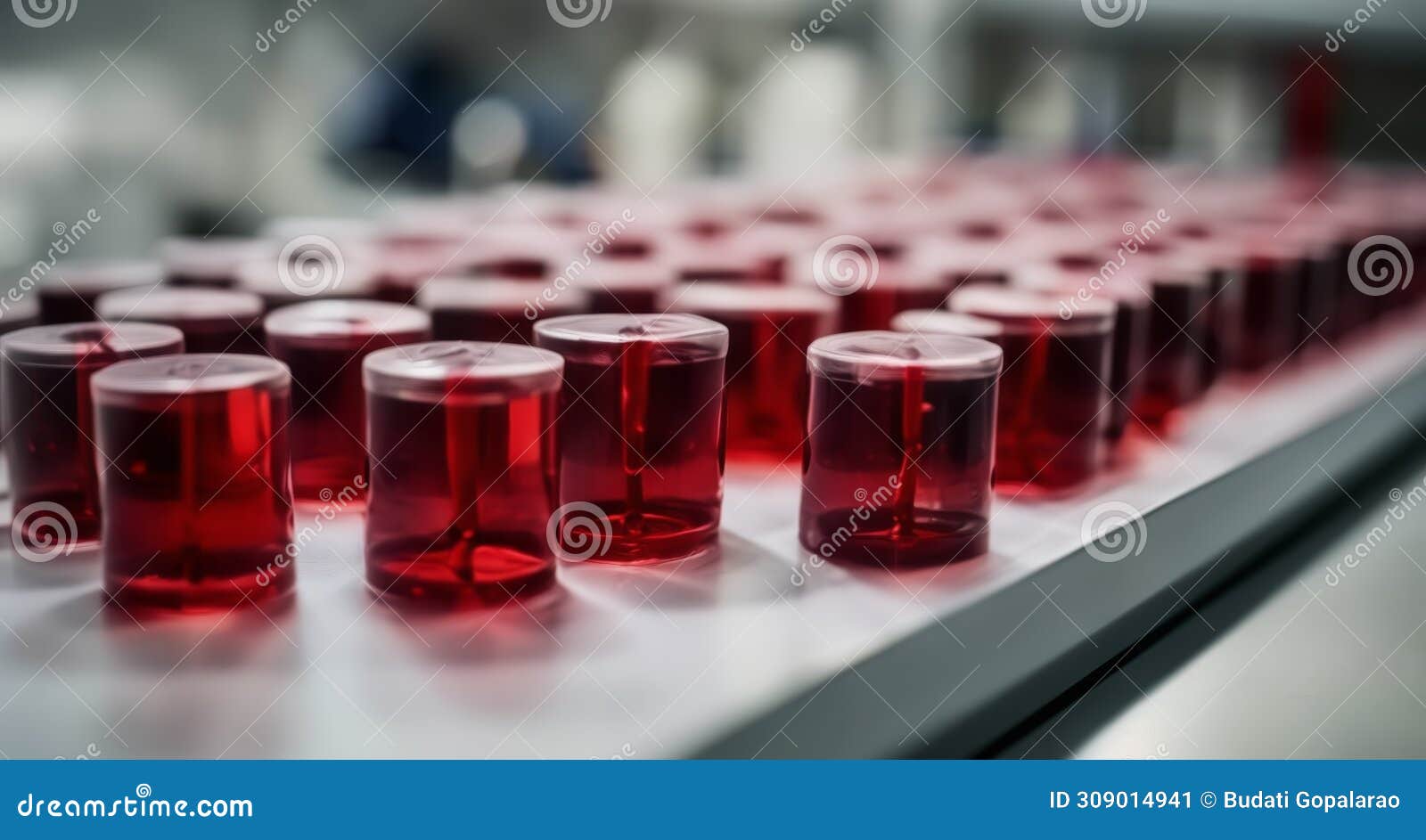 A Collection of Red Test Tubes on a Lab Bench Stock Illustration ...
