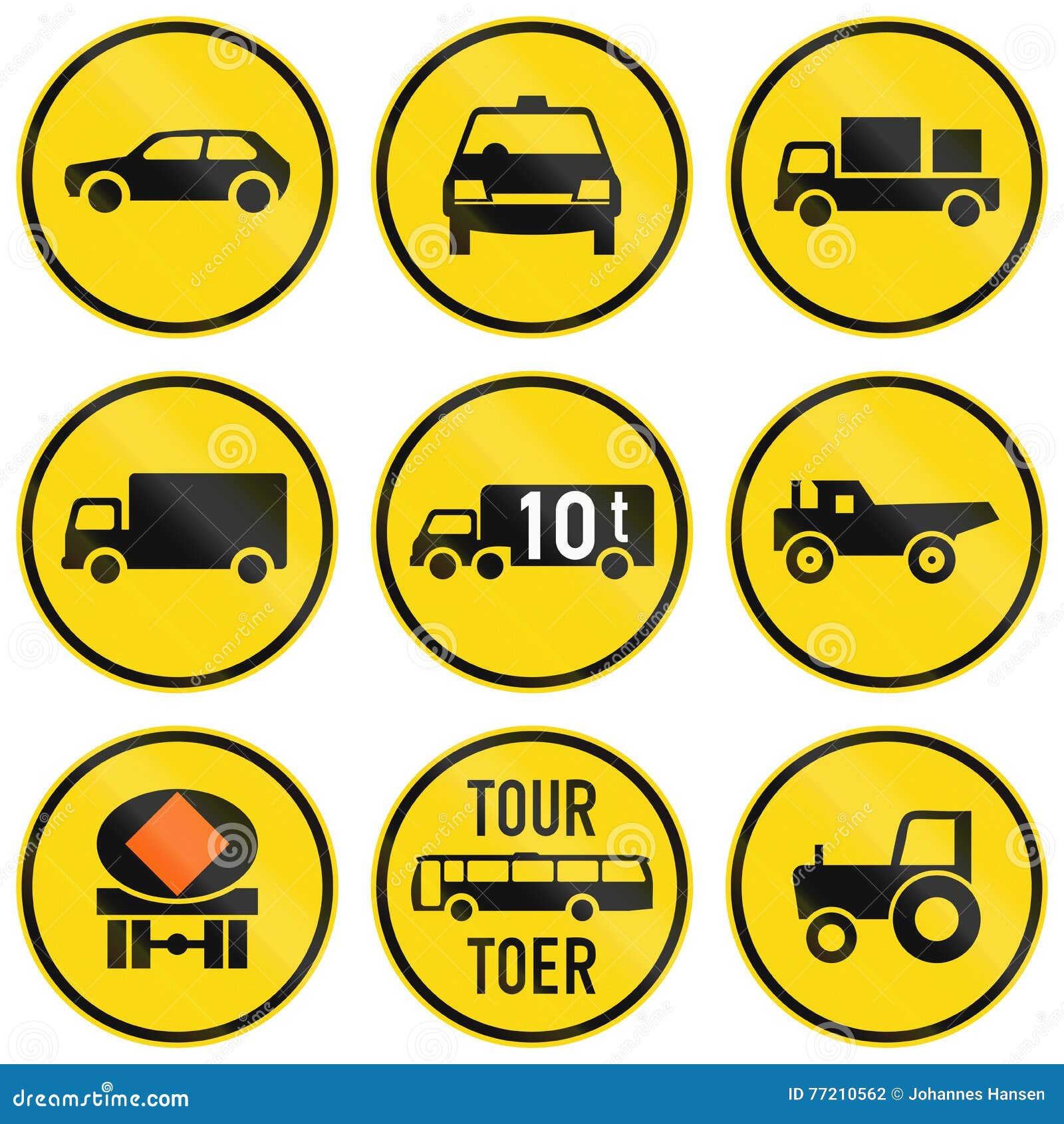 Collection of Regulatory Road Signs Used in Botswana Stock Illustration ...