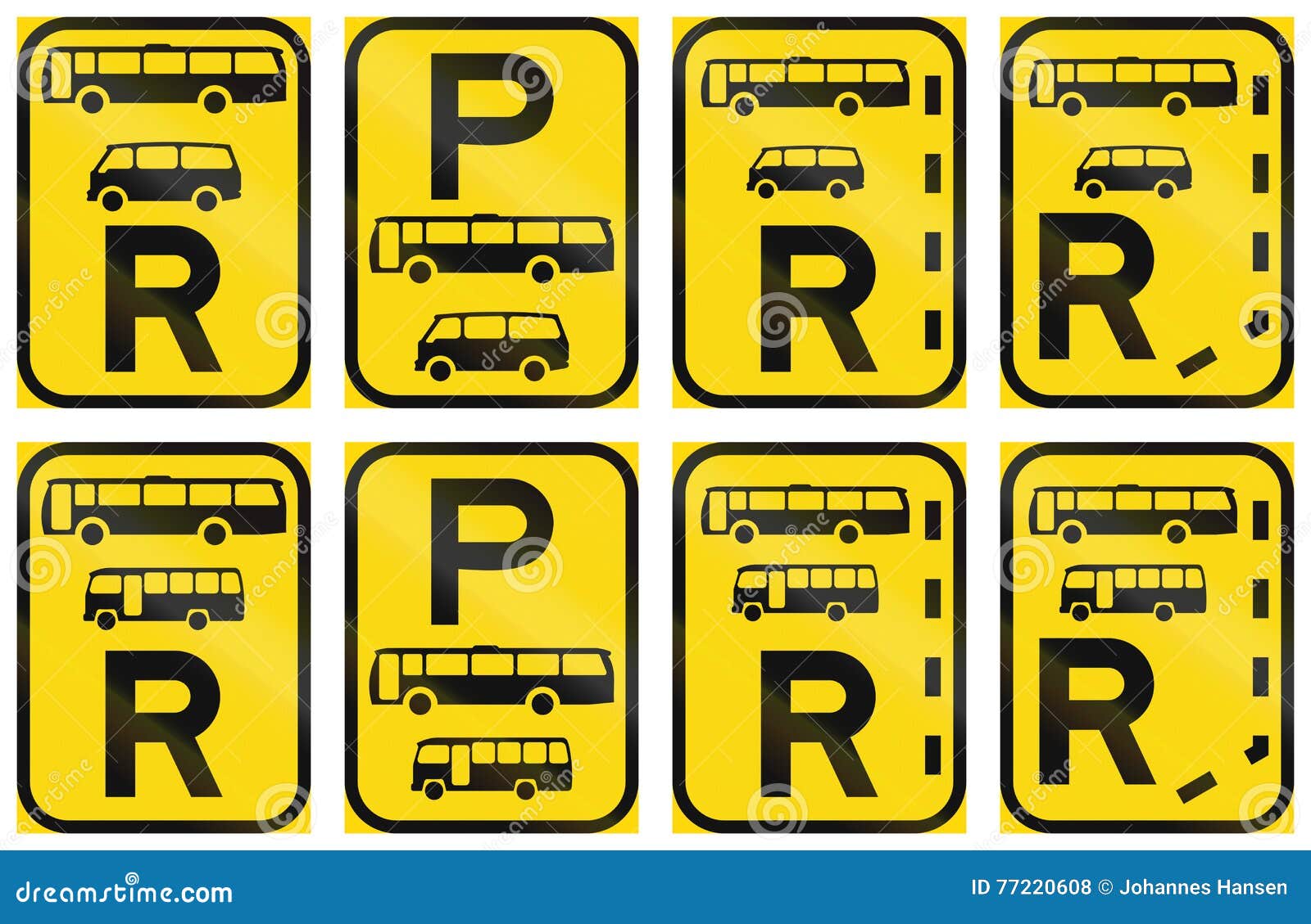 Collection of Regulatory Road Signs Used in Botswana Stock Illustration ...