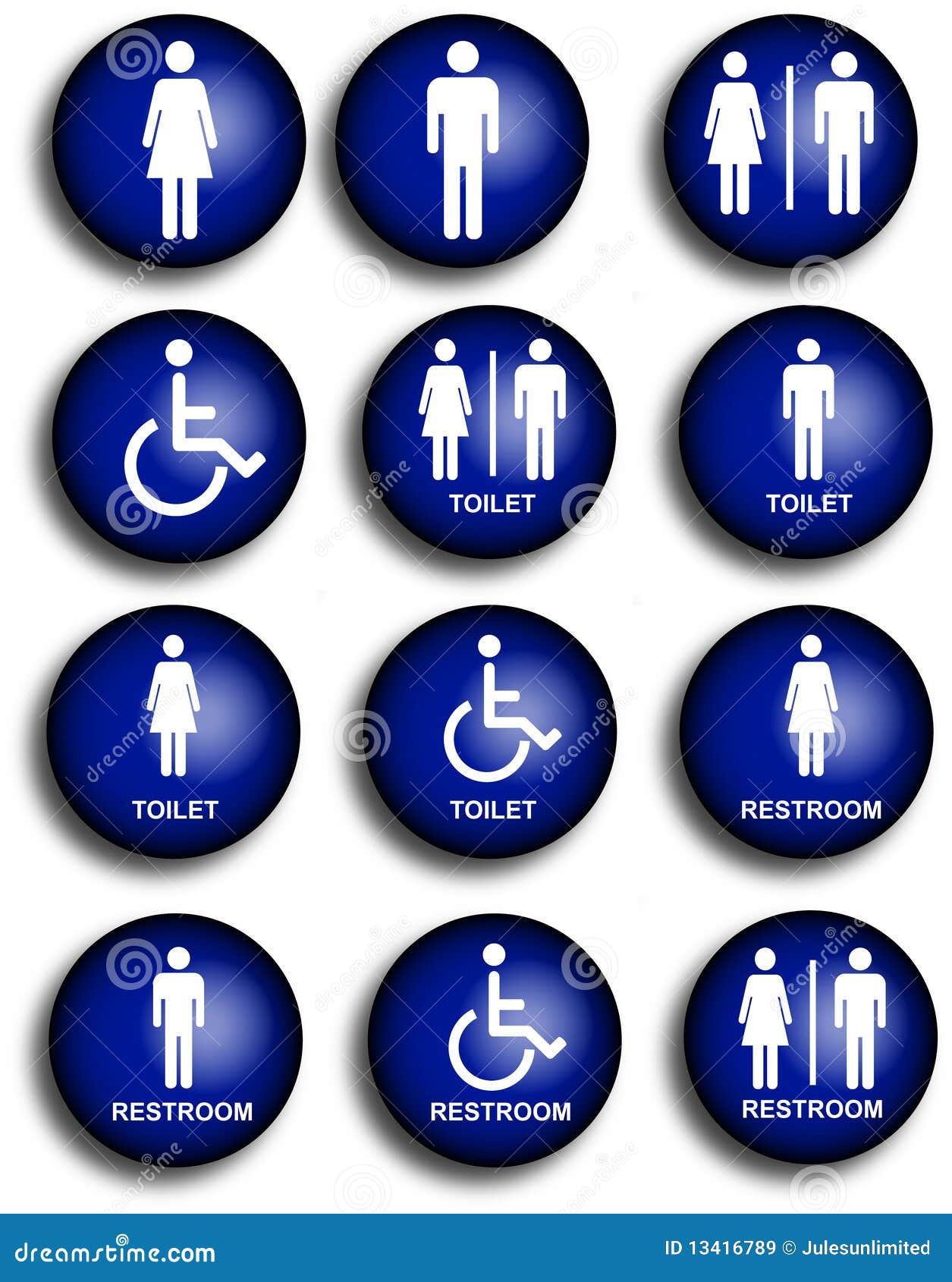 Collection of Restroom People Pictograms Stock Vector - Illustration of ...