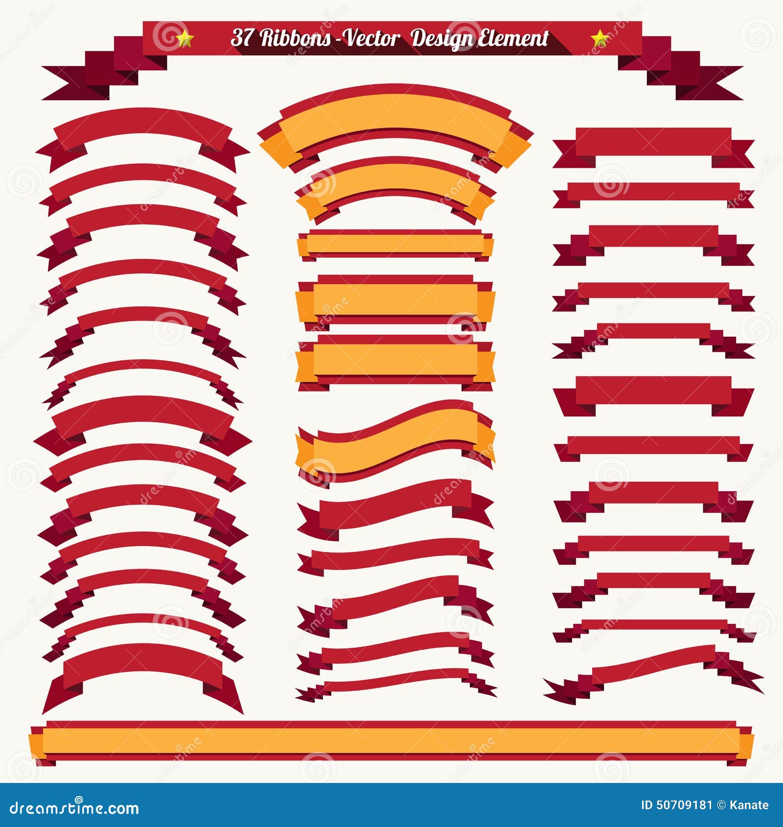 Collection of Retro Ribbons and Labels Stock Vector - Illustration of ...