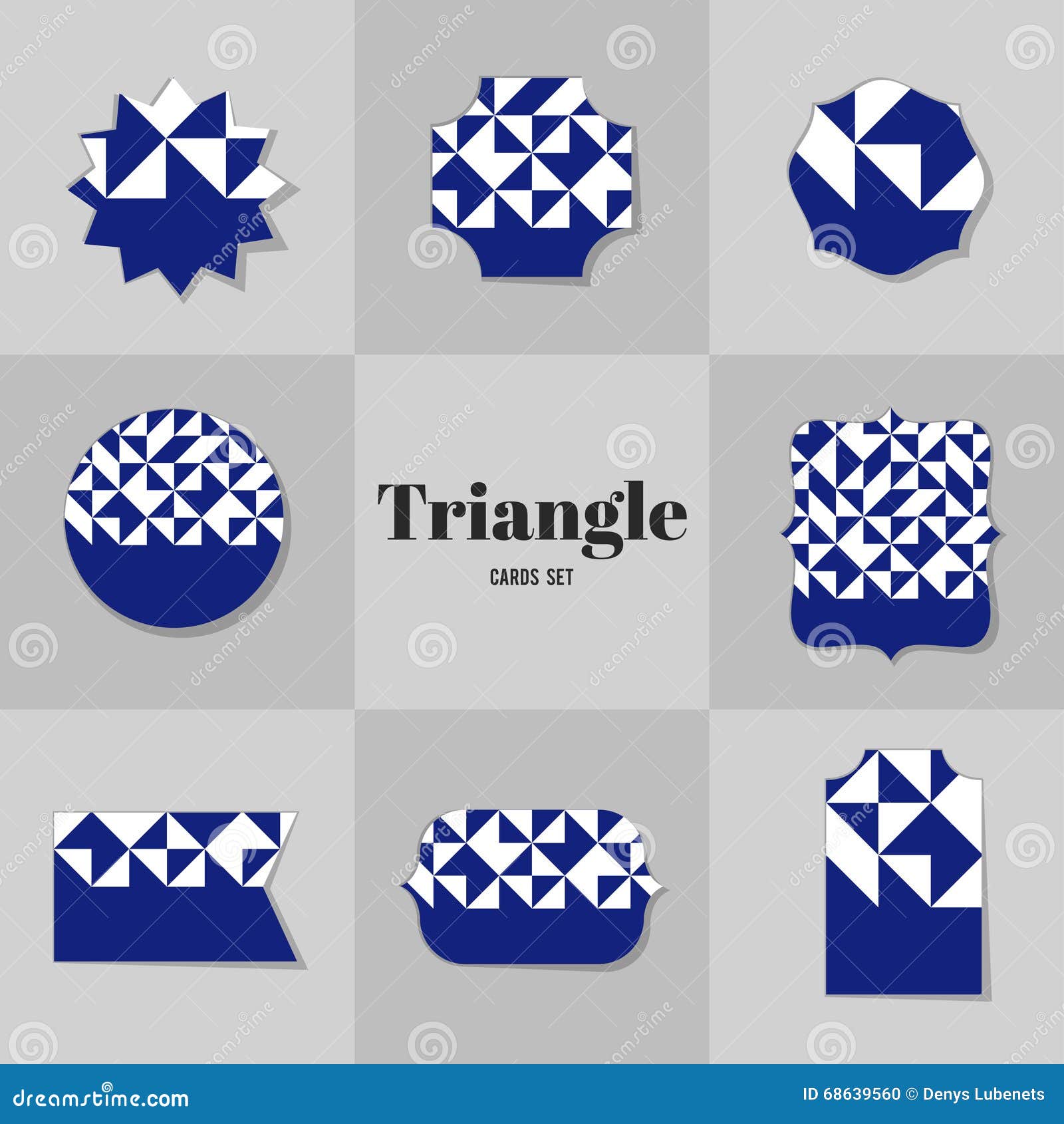 Collection Rhombus and Square Shape Cards Stock Vector - Illustration ...