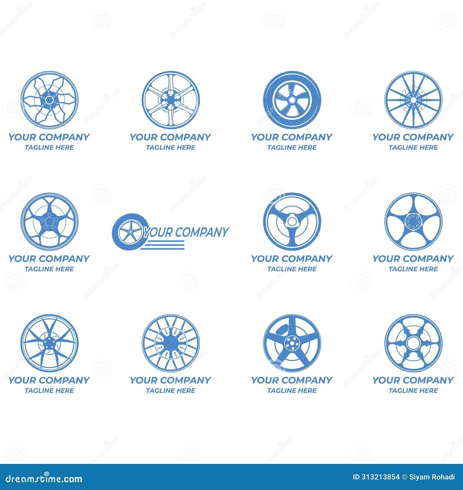 Collection of Rim Car Logos Stock Vector - Illustration of machine ...