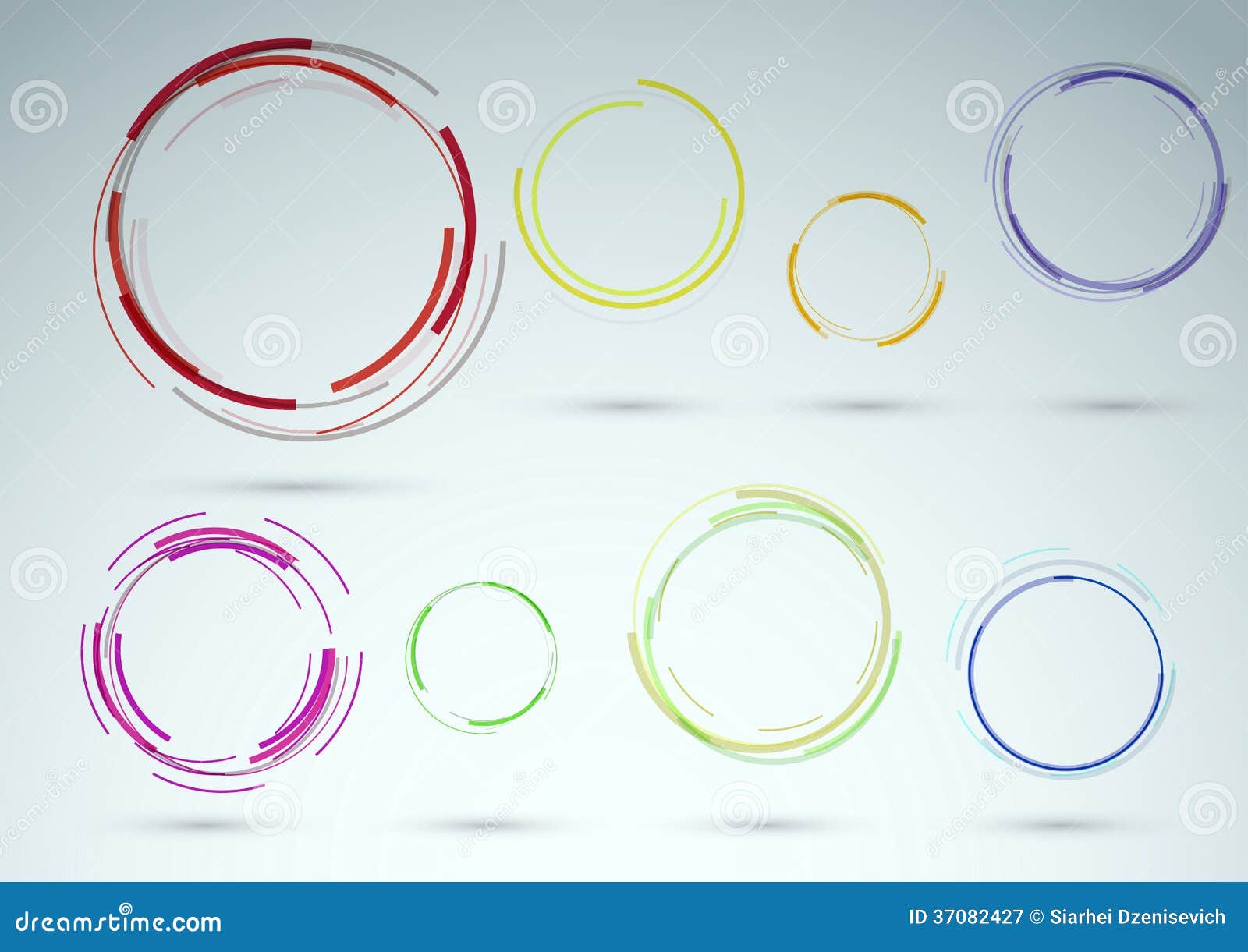 Collection of Rings As Web Design Elements Stock Vector - Illustration ...