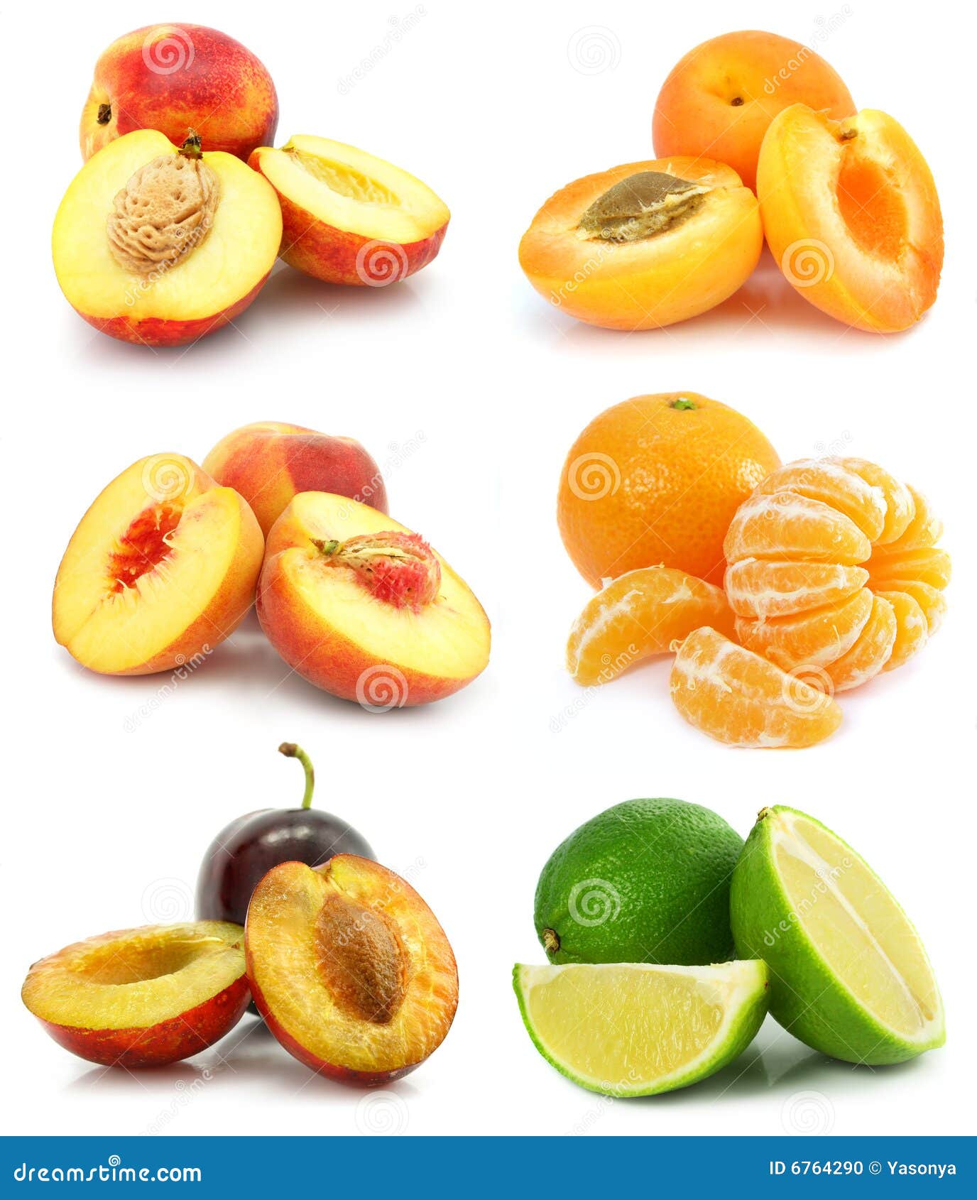 Collection of Ripe Fruit Isolated Stock Photo - Image of mandarine ...