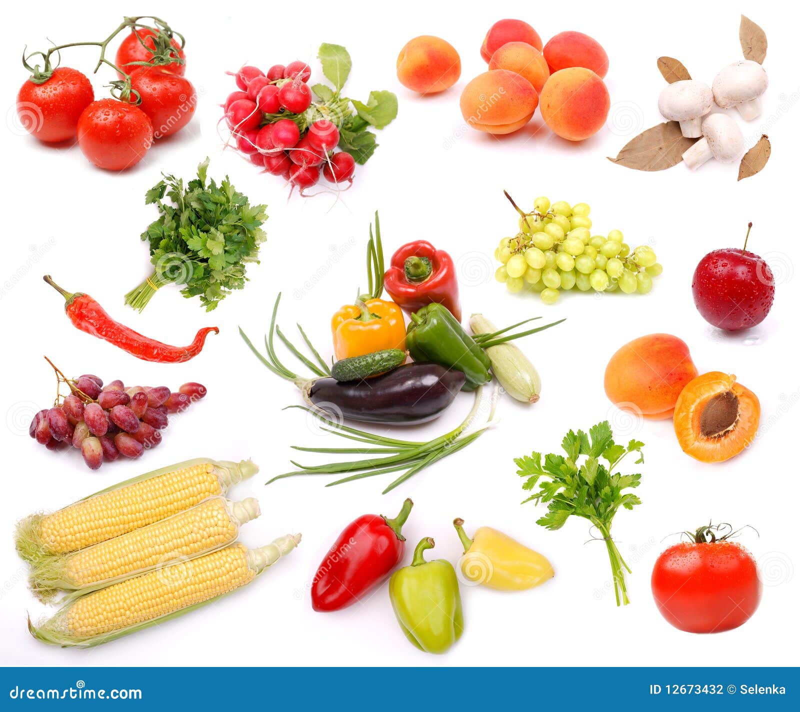 Collection of Ripe Fruits Vegetables Stock Photo - Image of lifestyle ...