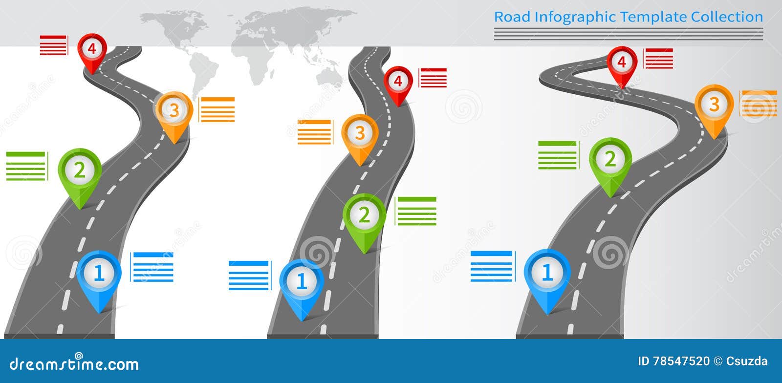 Collection of Road Diagrams Stock Vector - Illustration of highway ...