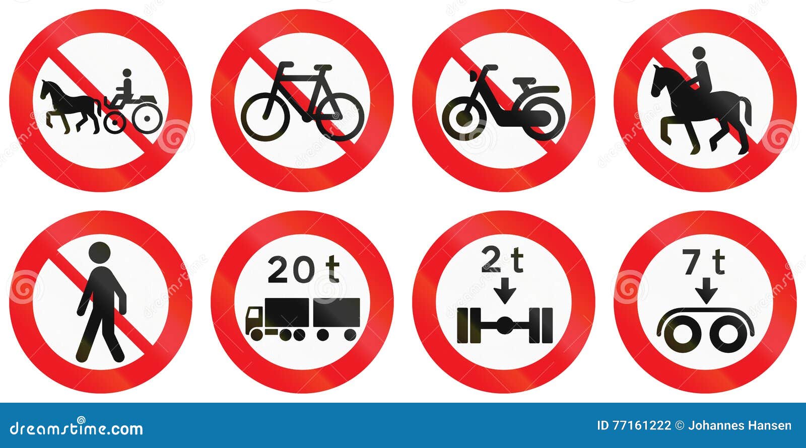 Collection of Road Signs Used in Denmark Stock Illustration ...