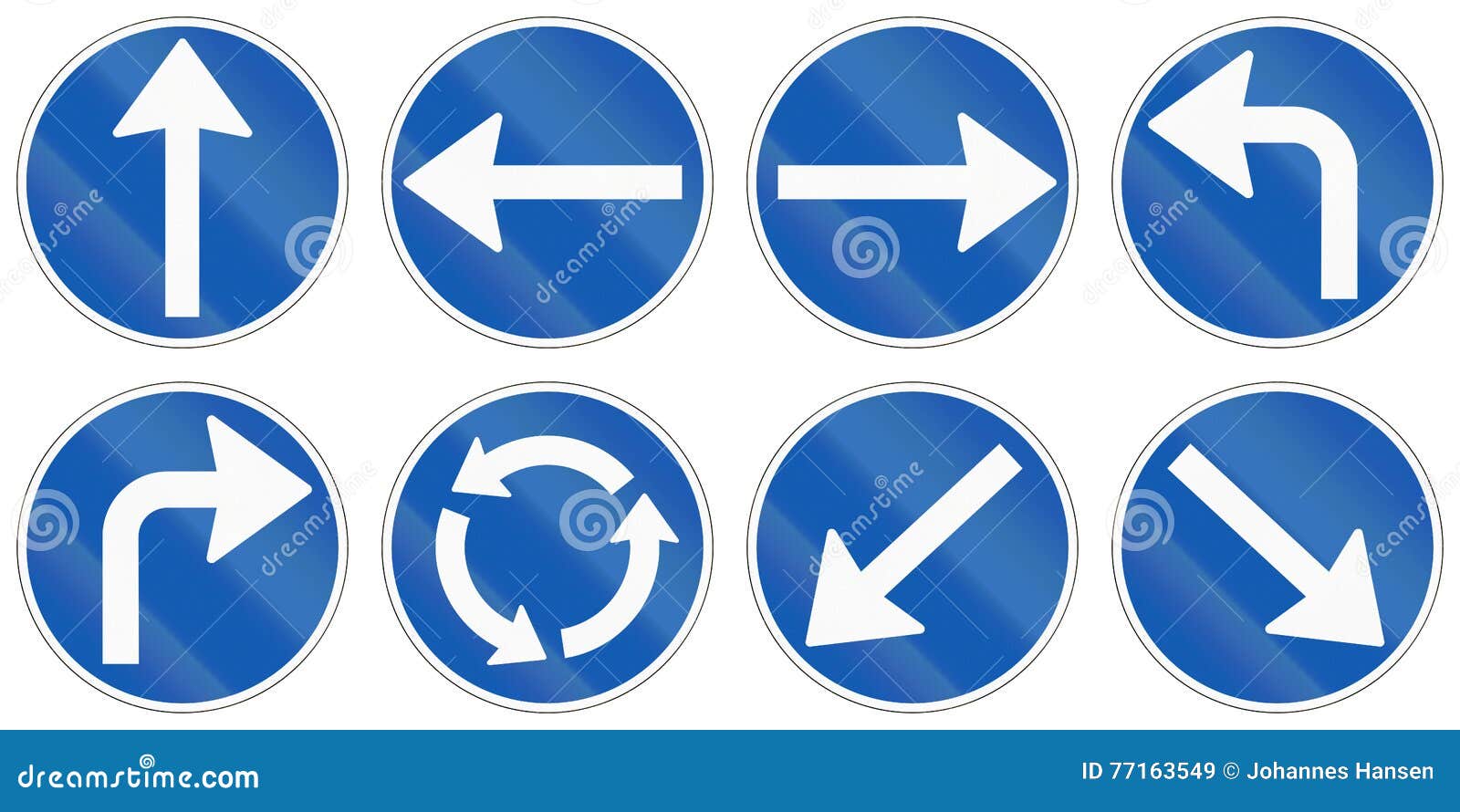 Collection of Road Signs Used in Denmark Stock Illustration ...