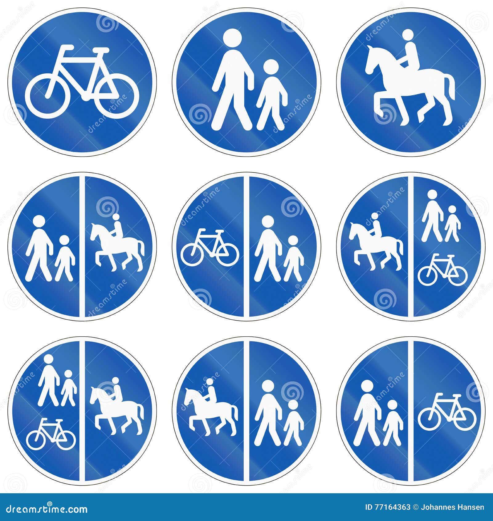 Collection of Road Signs Used in Denmark Stock Illustration ...