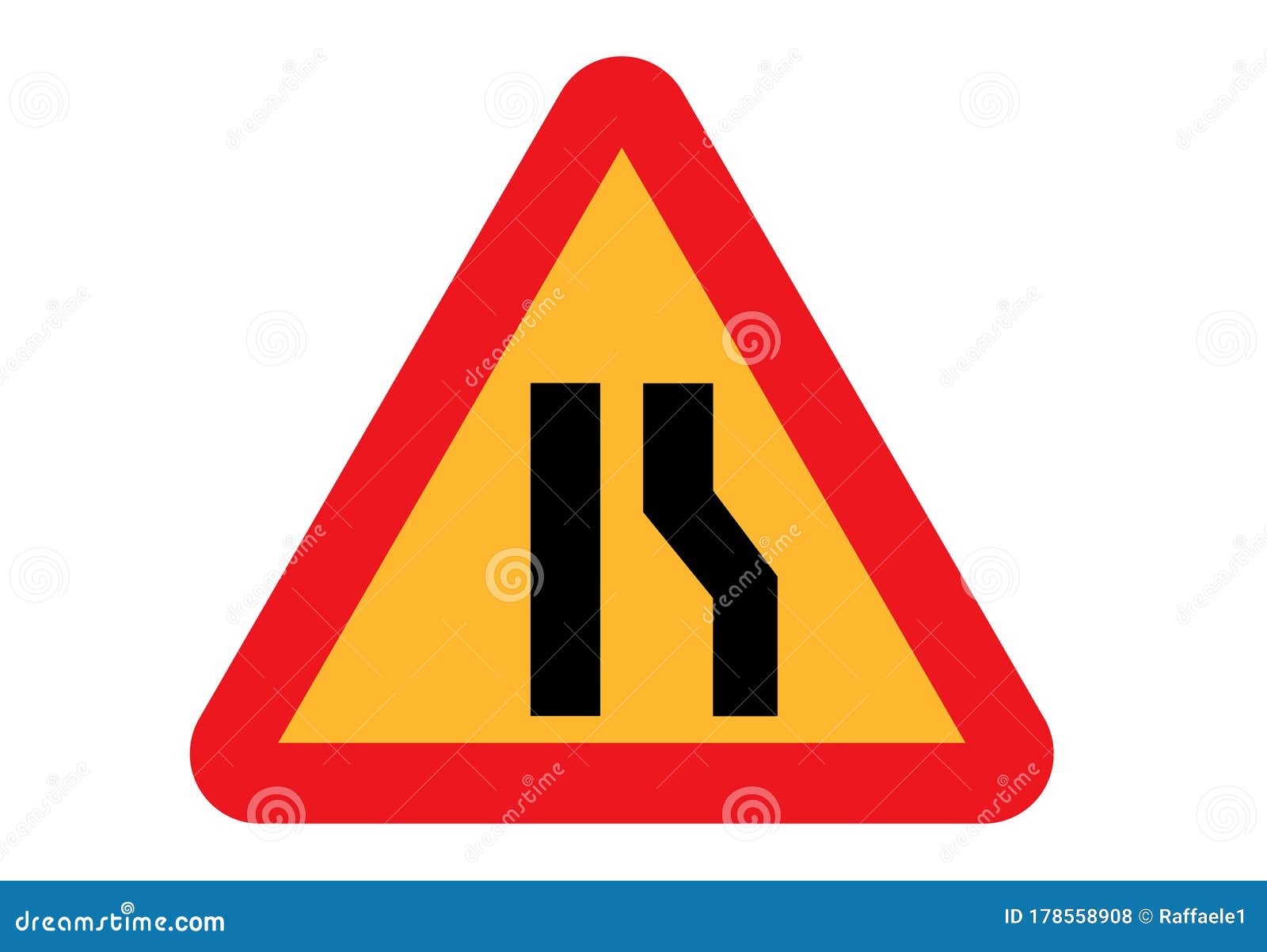 Road Layout Signs of Various Types Stock Illustration - Illustration of ...