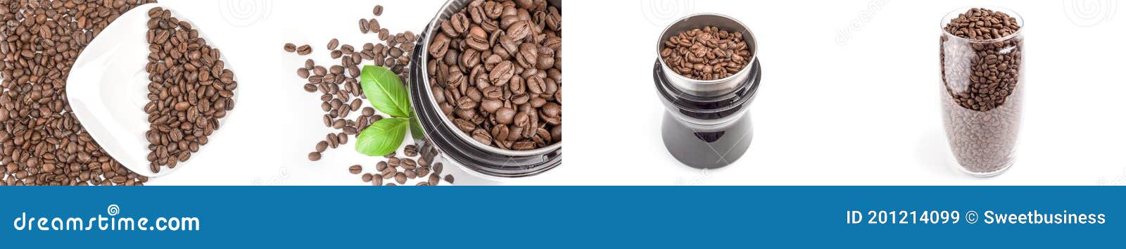 Collection of Roast Coffee Isolated on a White Background with Clipping ...