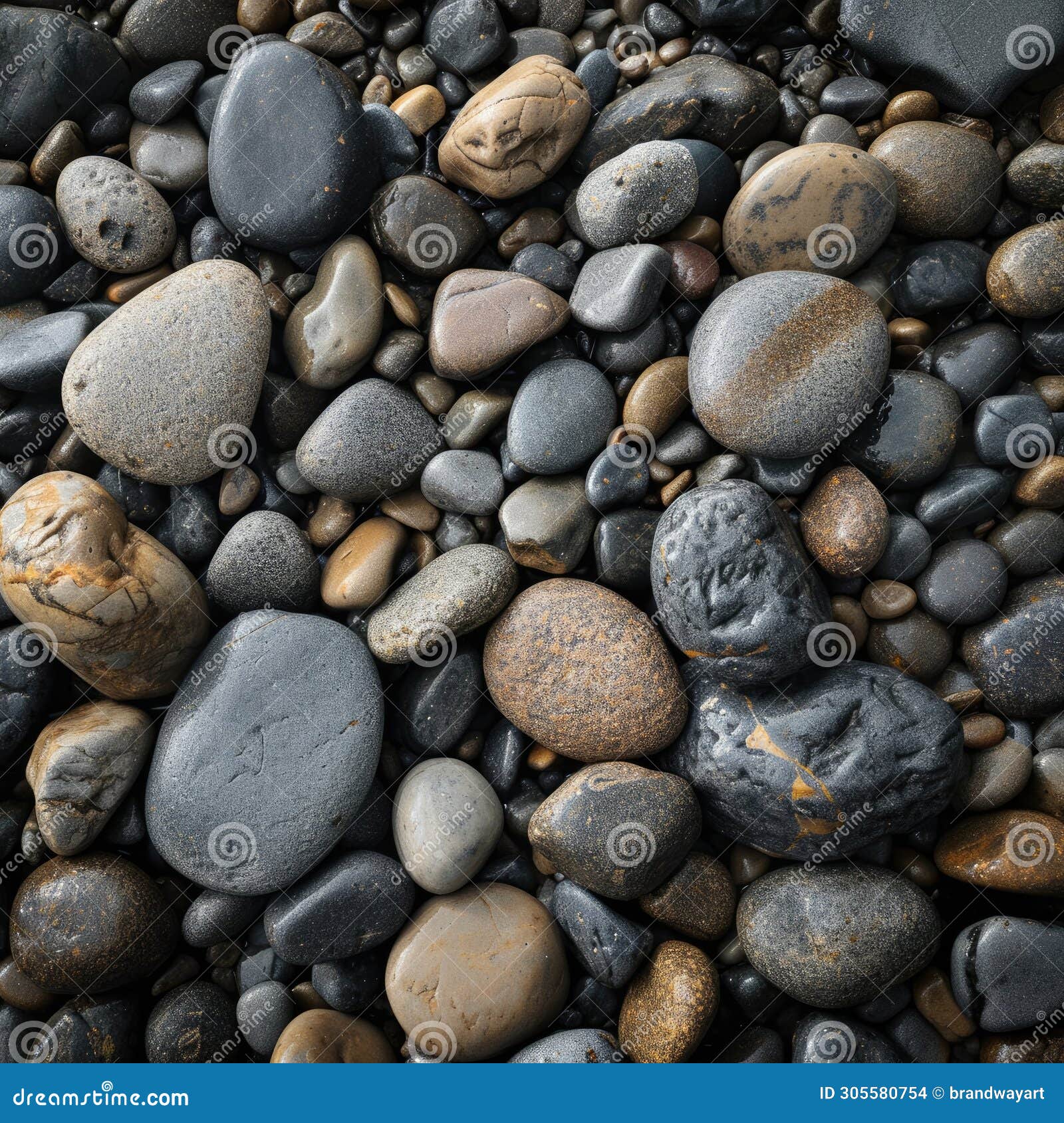 Assorted Rocks Scattered on the Ground Stock Illustration ...