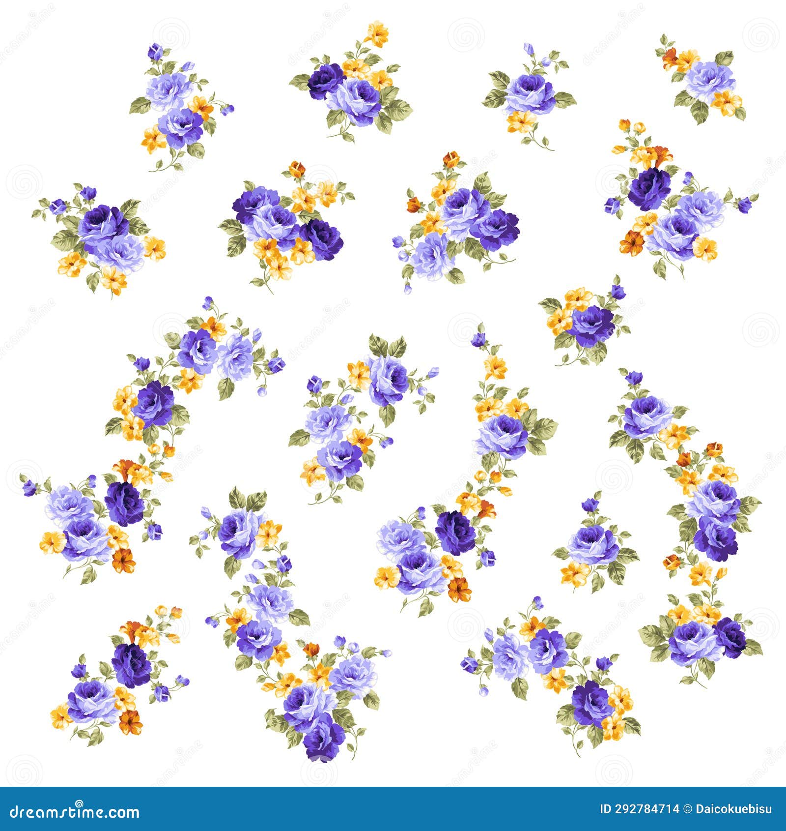 A Collection of Rose Flower Materials Created with an Old-fashioned ...