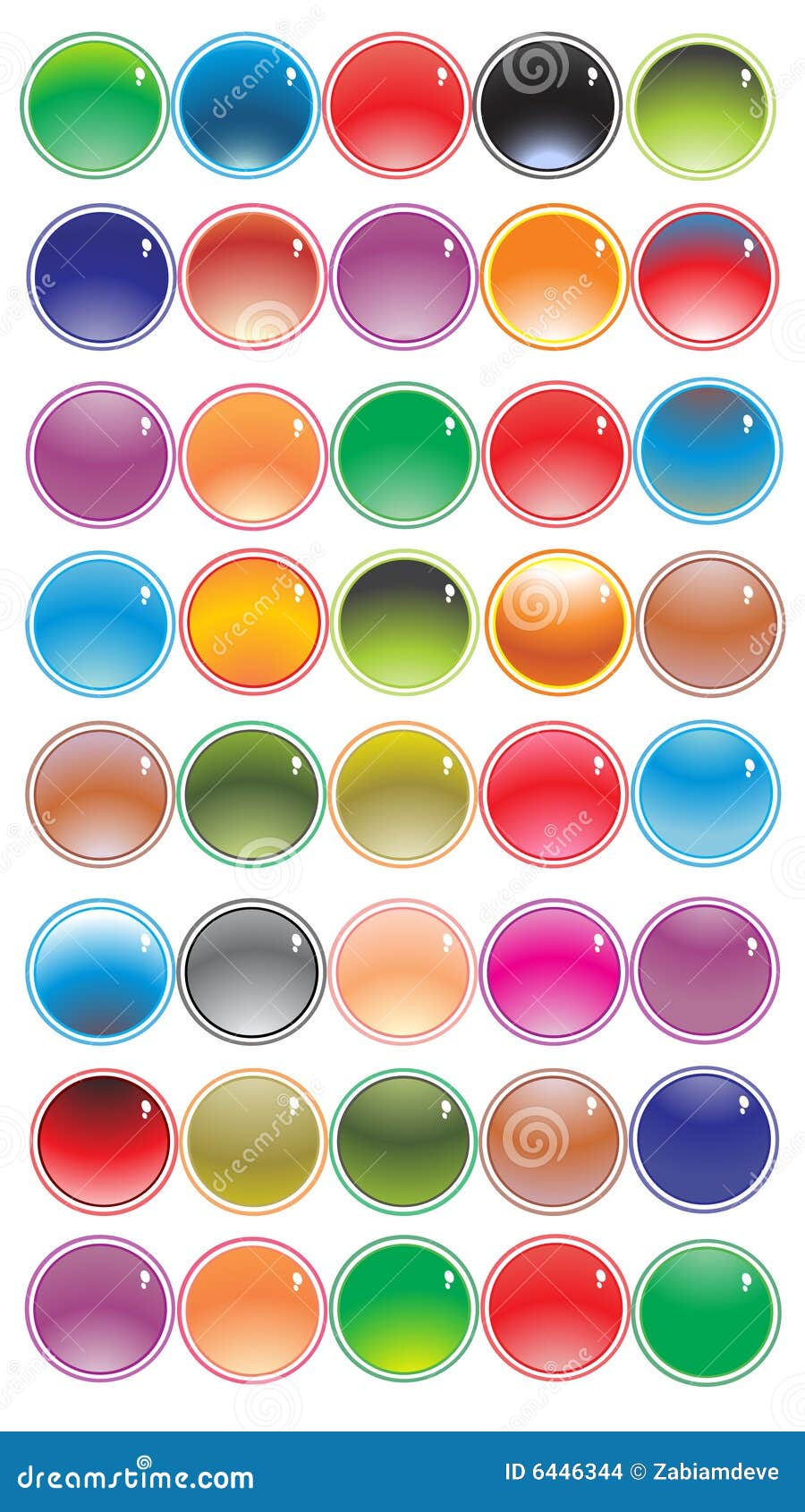 Collection of Round Gel Filled Stock Vector - Illustration of ...