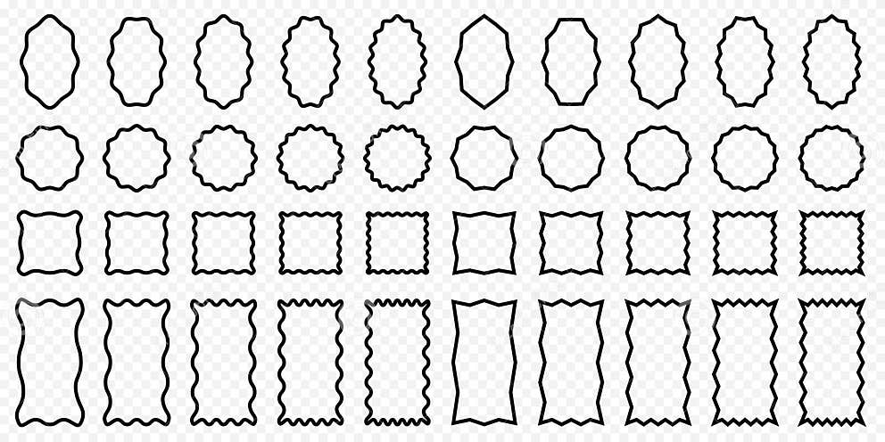 A Collection of Round, Oval, Square and Rectangular Frames with Smooth ...