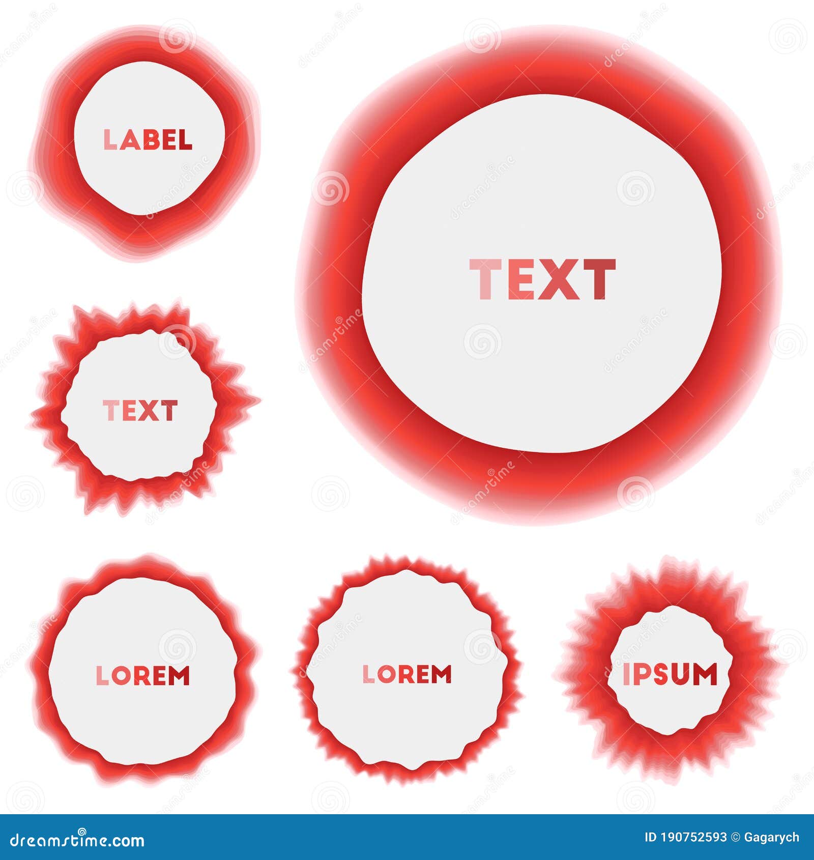 Collection of Round Shapes. Stock Vector - Illustration of creative ...