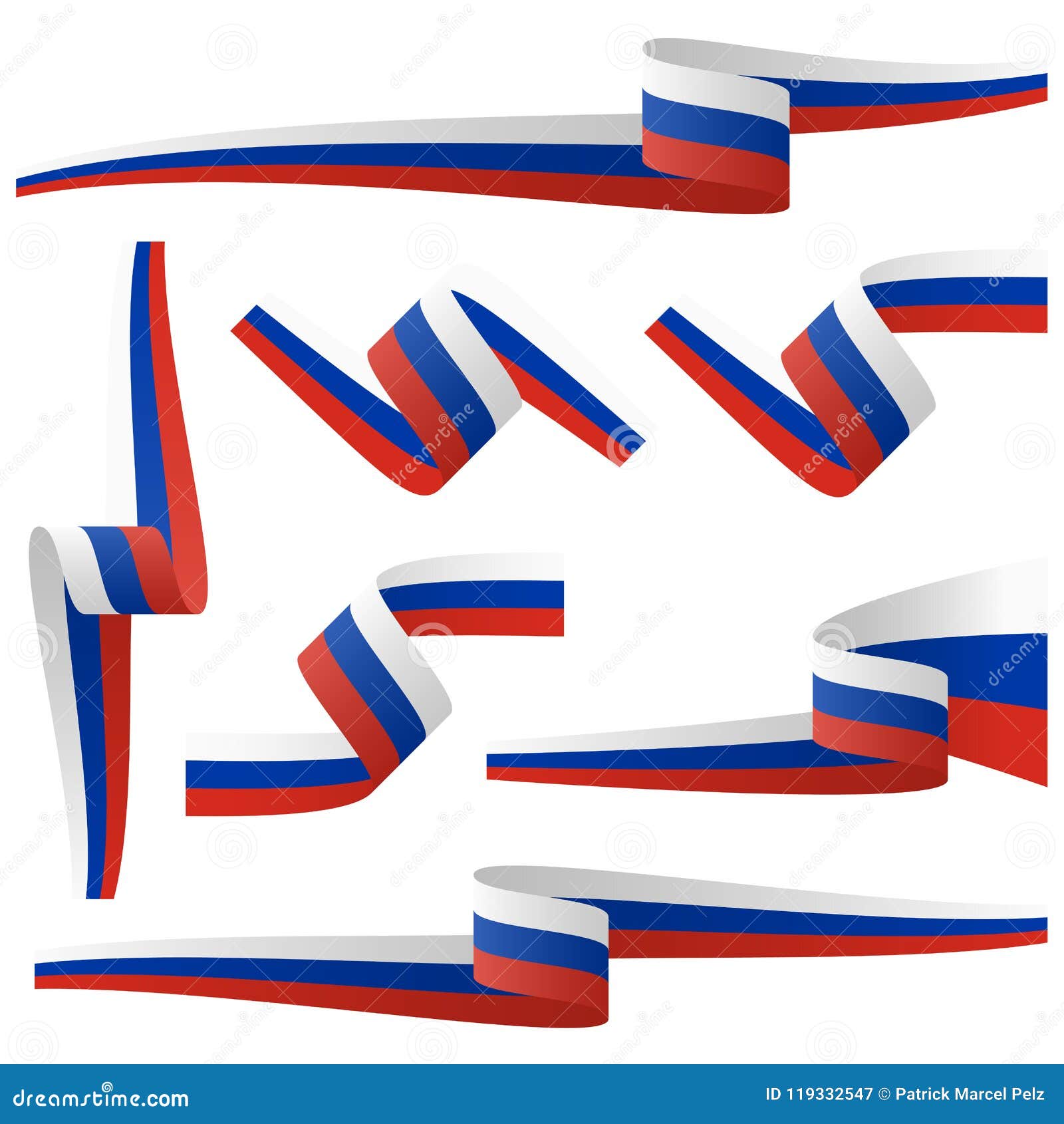 Collection of Russian Country Flag Banners Stock Vector - Illustration ...